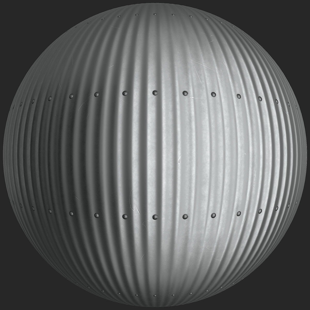 TextureCan - Wavy Corrugated Metal Plate with Rivets (FREE PBR Texture)