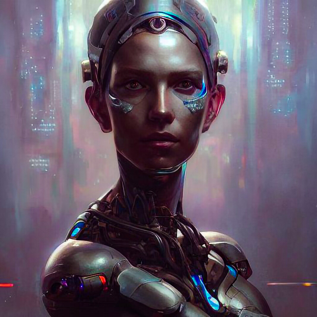 ArtStation - portrait of a cyborg goddess
