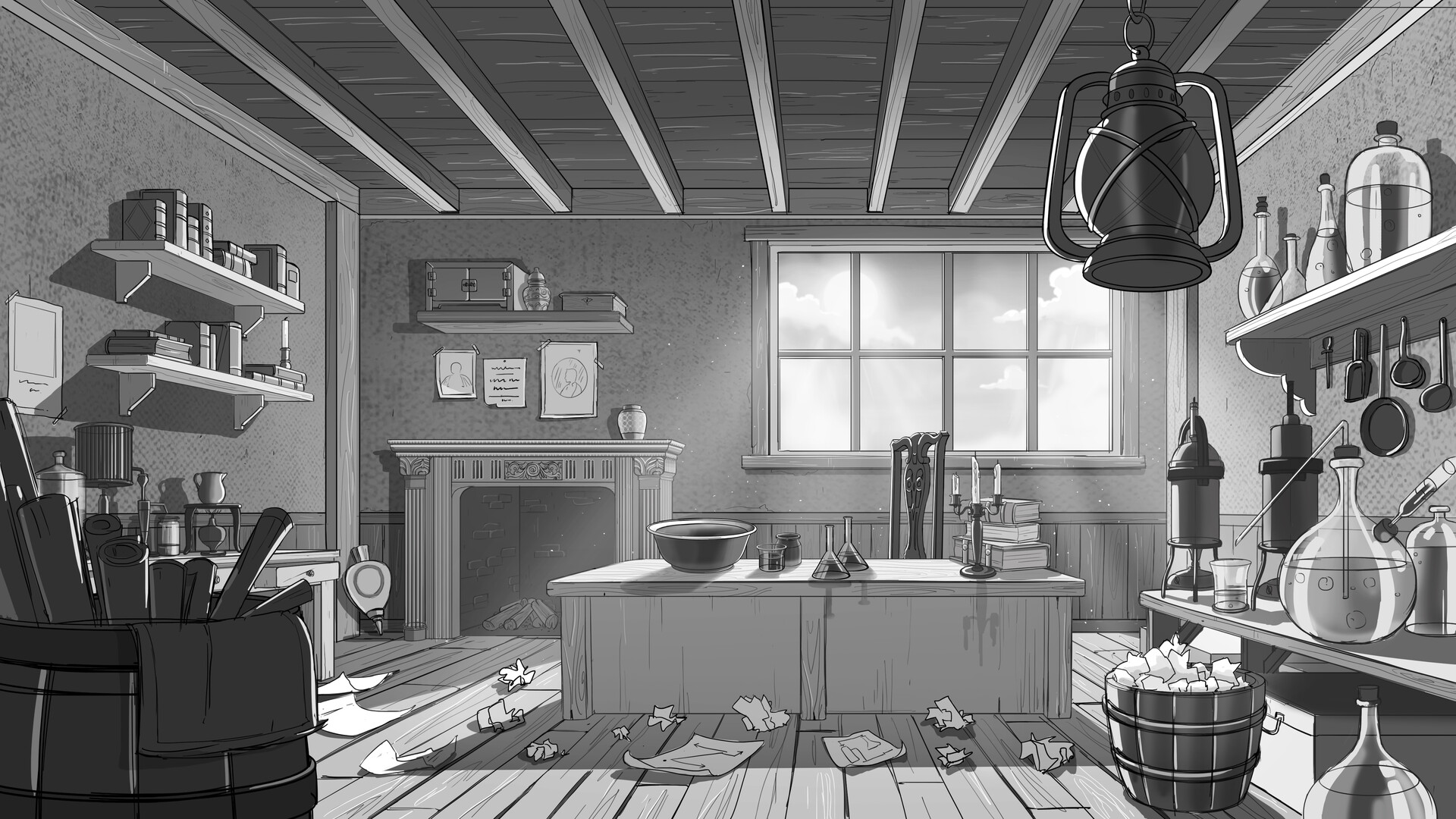 ArtStation - 18th Century Chemistry Lab