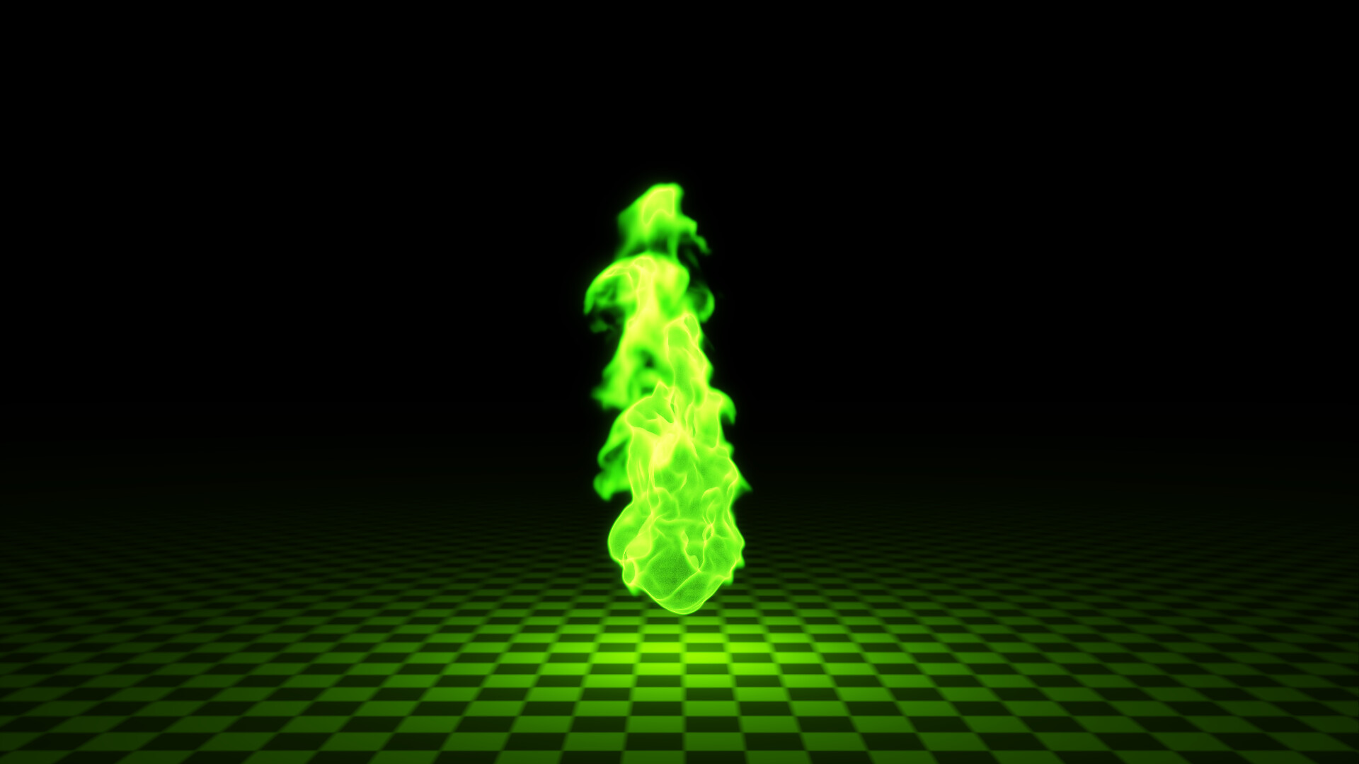 green fire background 4k