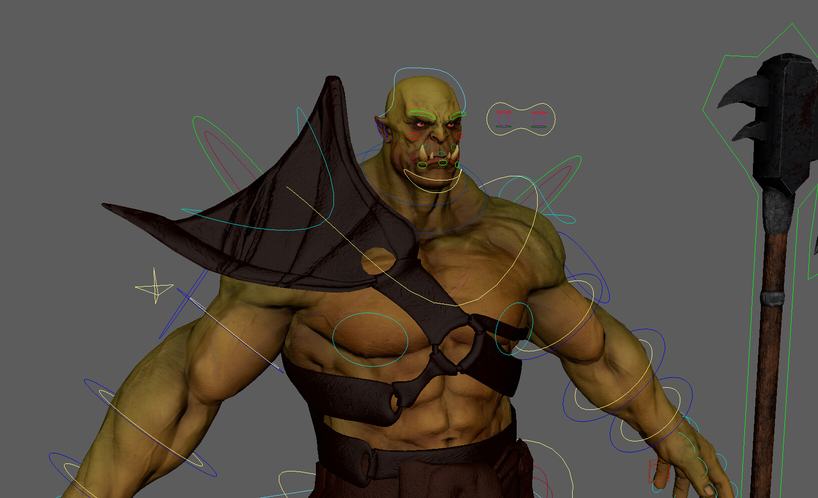 Timothy Downs - Orc Character Rig for Game Development