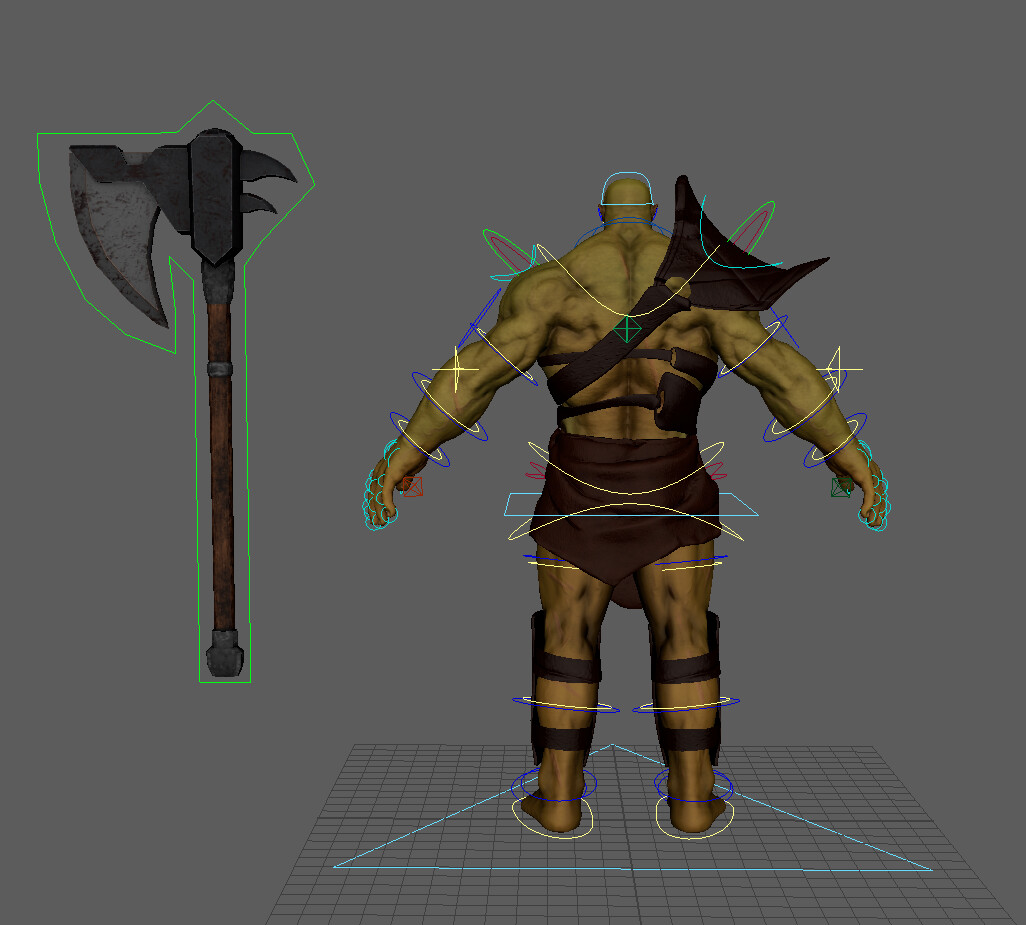 Timothy Downs - Orc Character Rig for Game Development