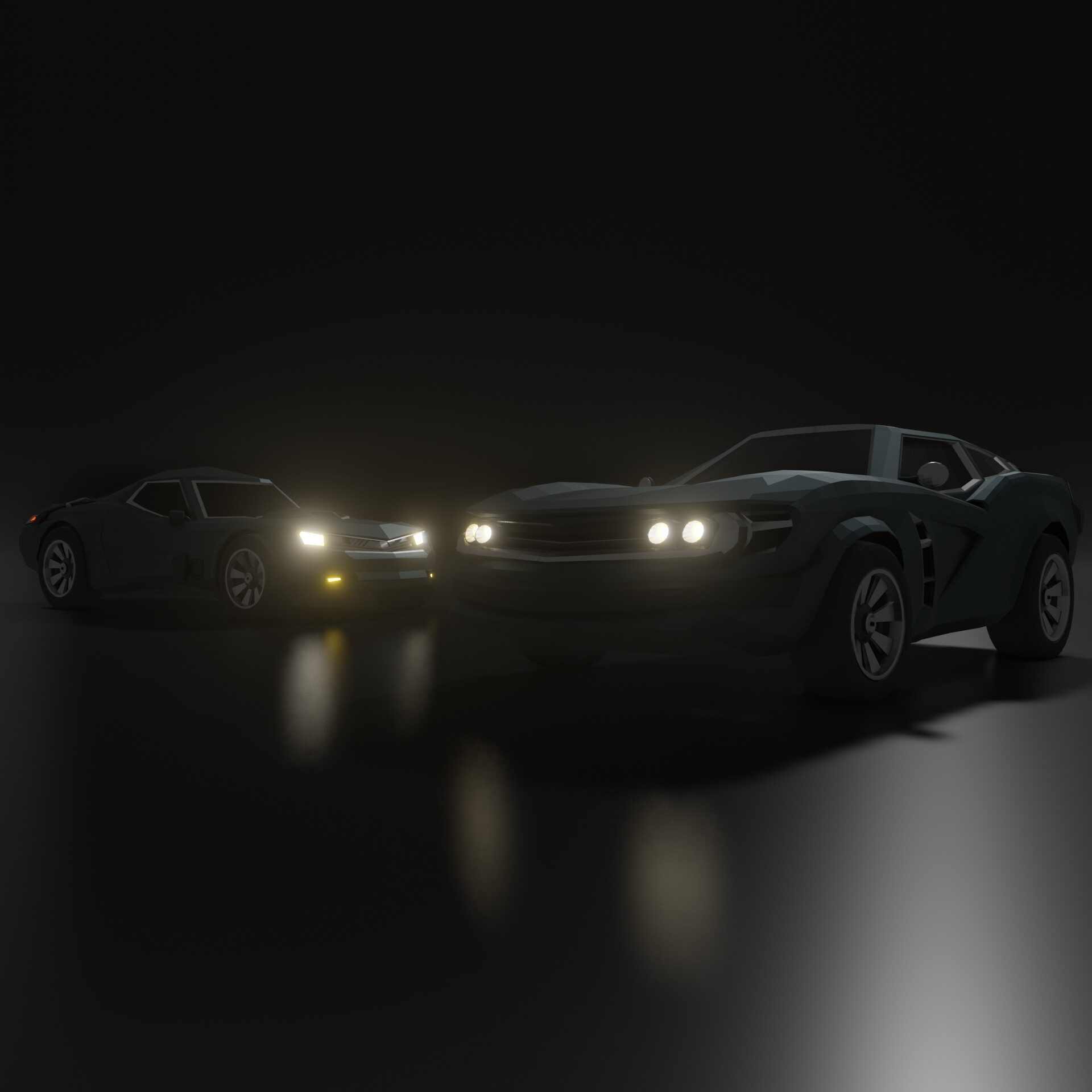 ArtStation - My old low poly car models