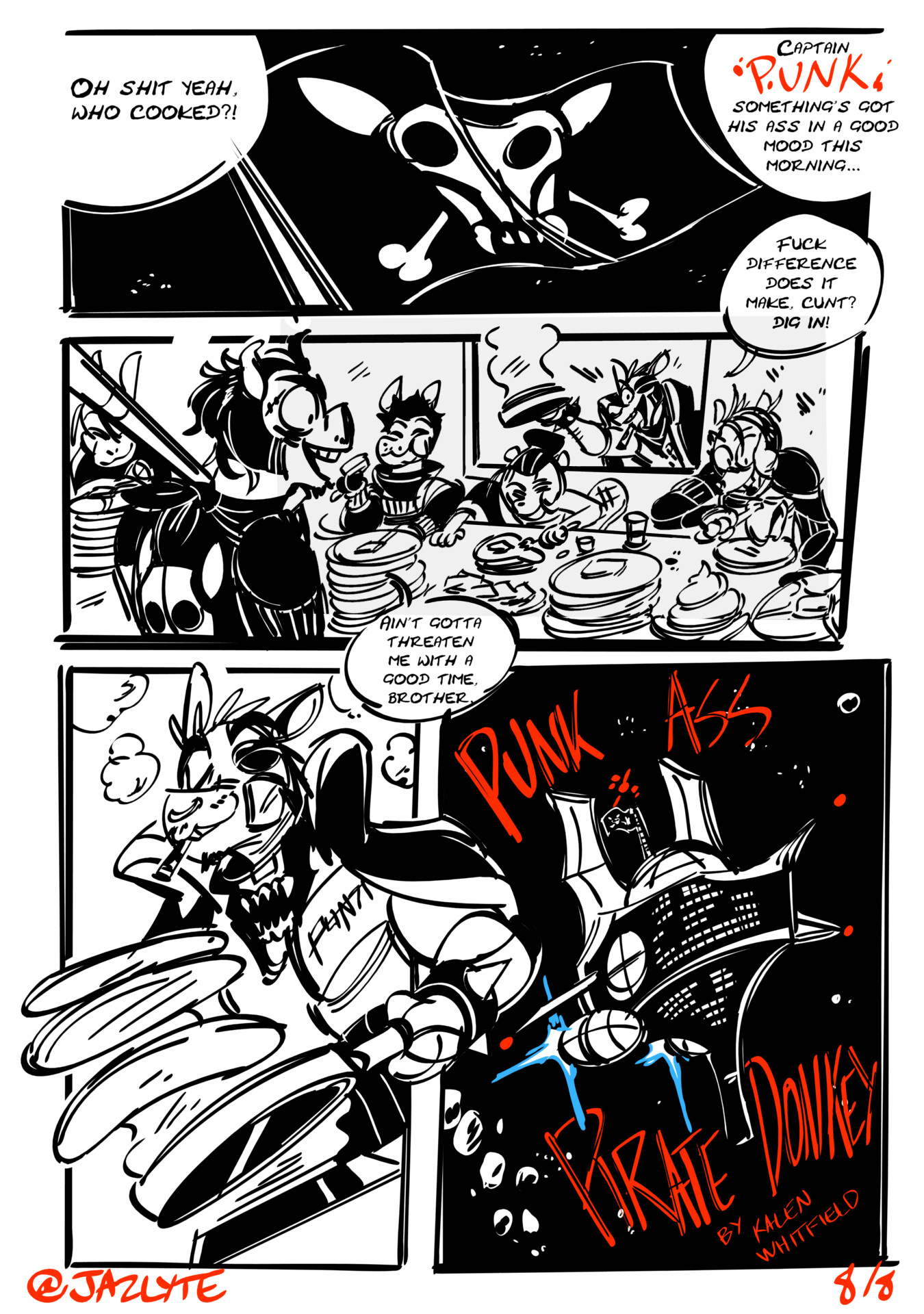 Kalen "JazLyte" Whitfield - Punk Ass Pirate Donkey | Pilot Comic (21 pages)