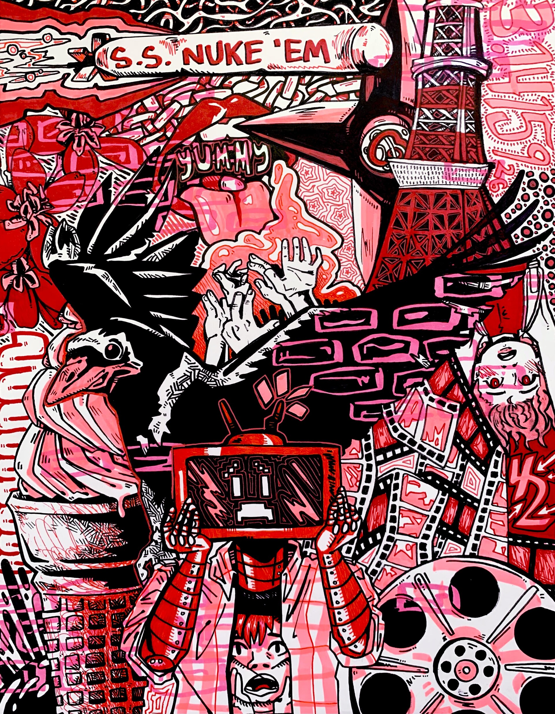 ArtStation - Color Collage 2 - Red