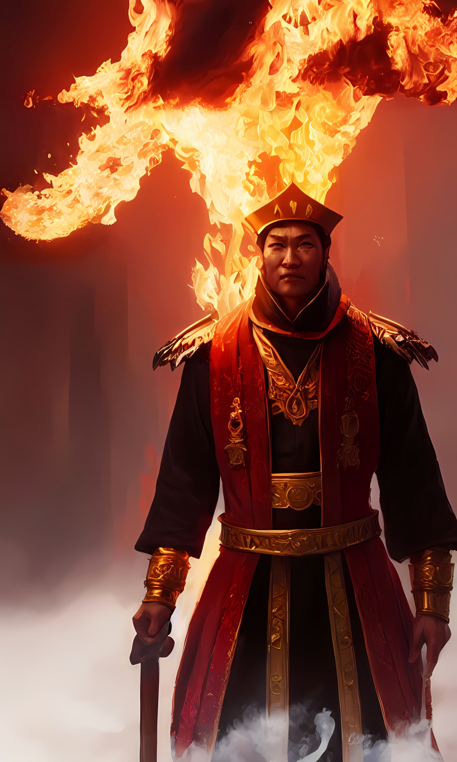 ArtStation - "Jeong Seong, Elemental Fire Warrior"