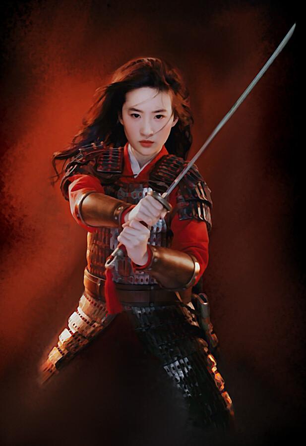 ArtStation - Liu Yifei fan art 2/Mulan 3