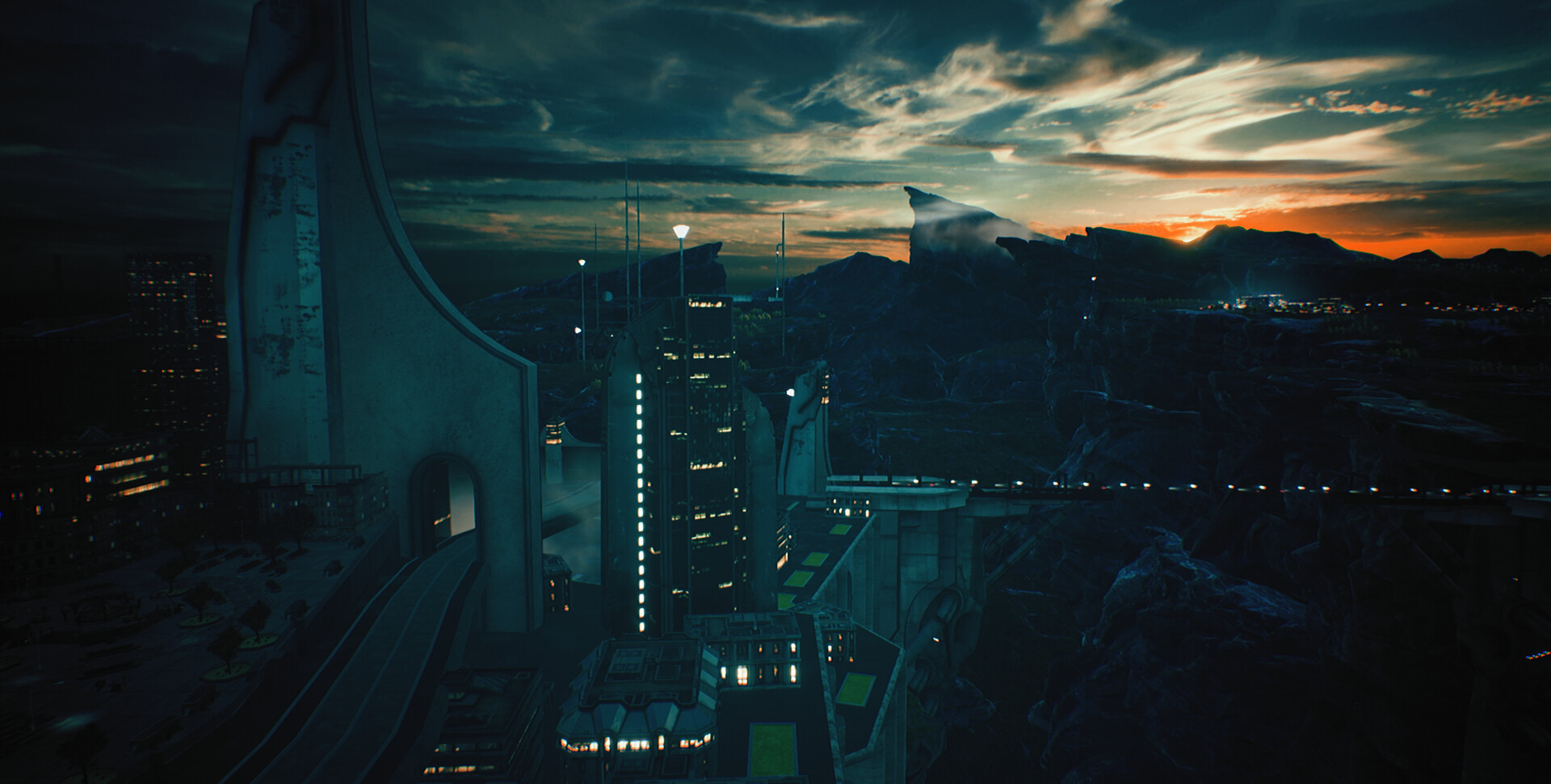 ArtStation - Scifi Night City Level Design