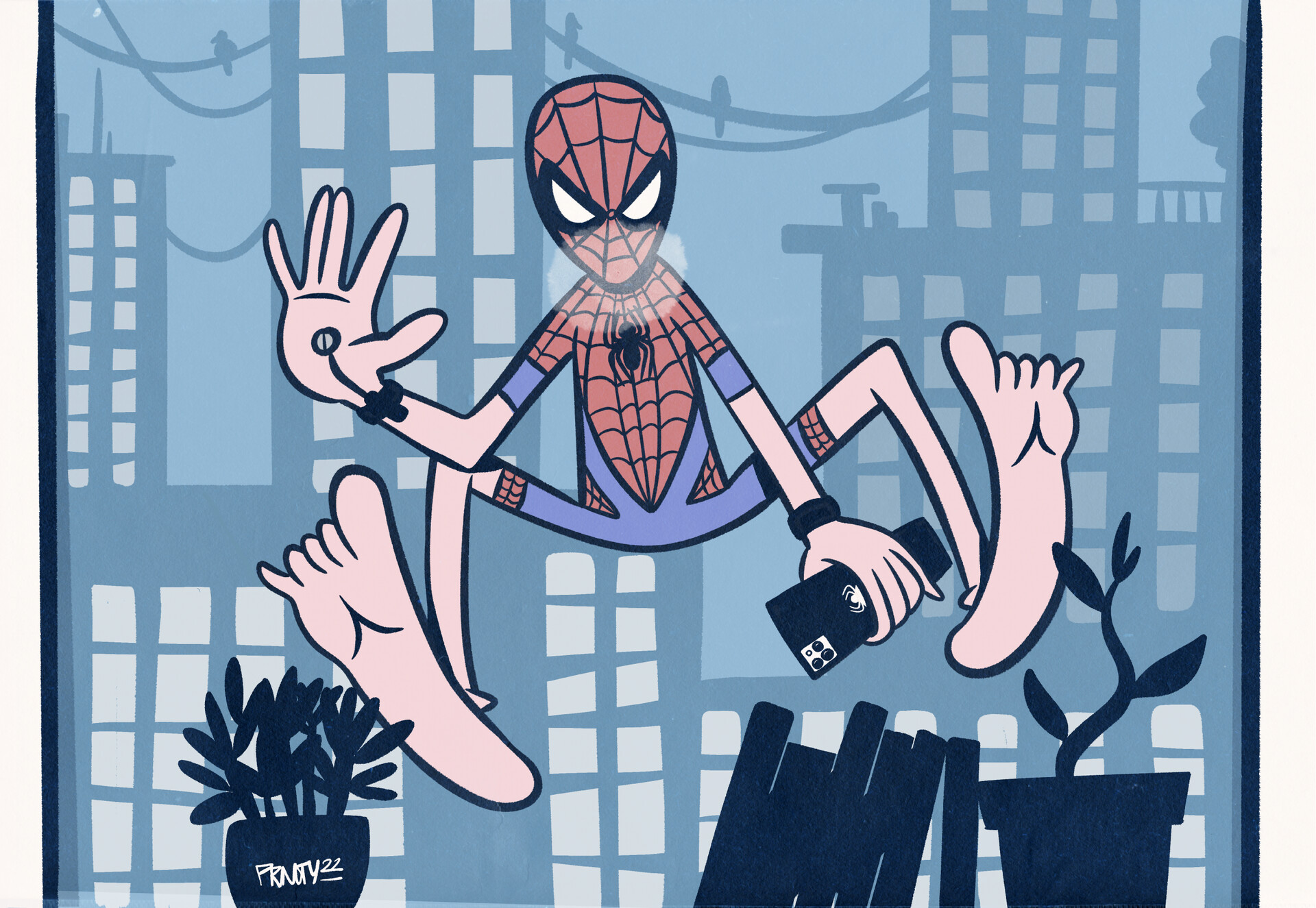 ArtStation - Spider Man peeping in