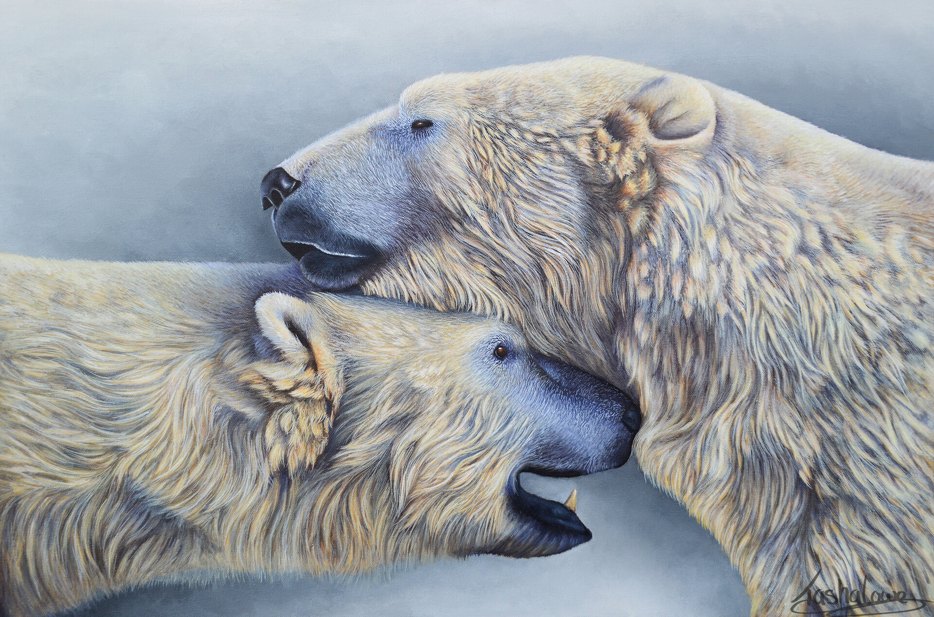 Tasha Lowe - Polar Bears Painting