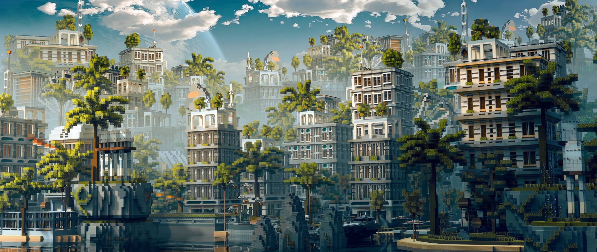 ArtStation - Tropical Island | Minecraft Visualization