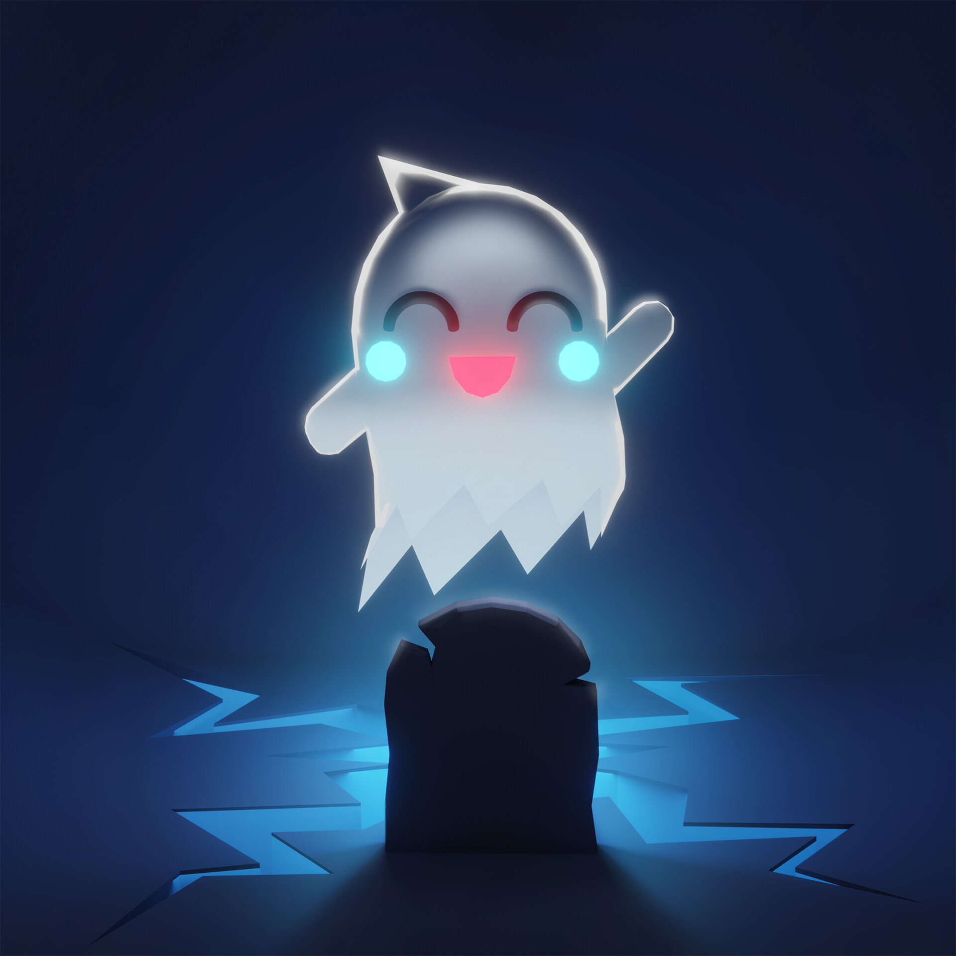 ArtStation - CUTE HALLOWEEN. CHARACTER 2. GHOST
