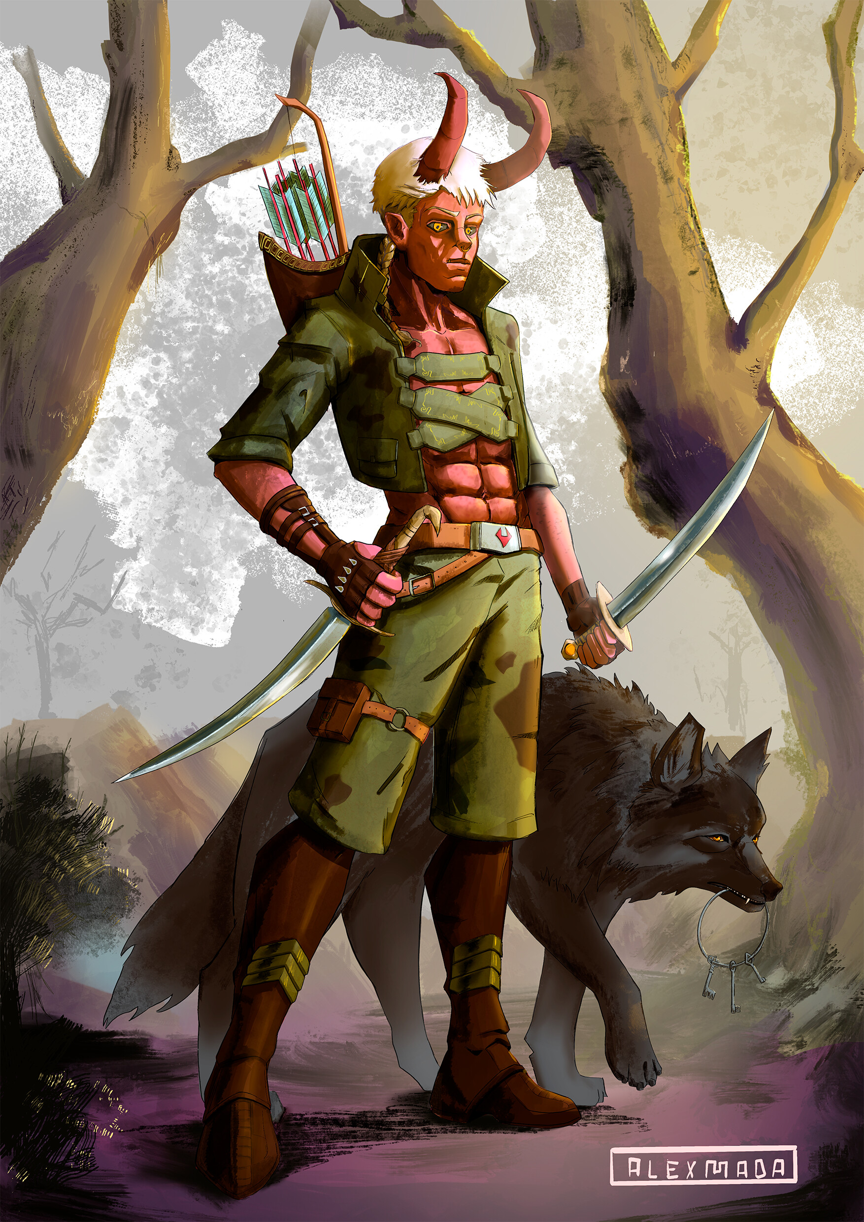 ArtStation - Tiefling design Homer Who for Dungeons and Dragons game