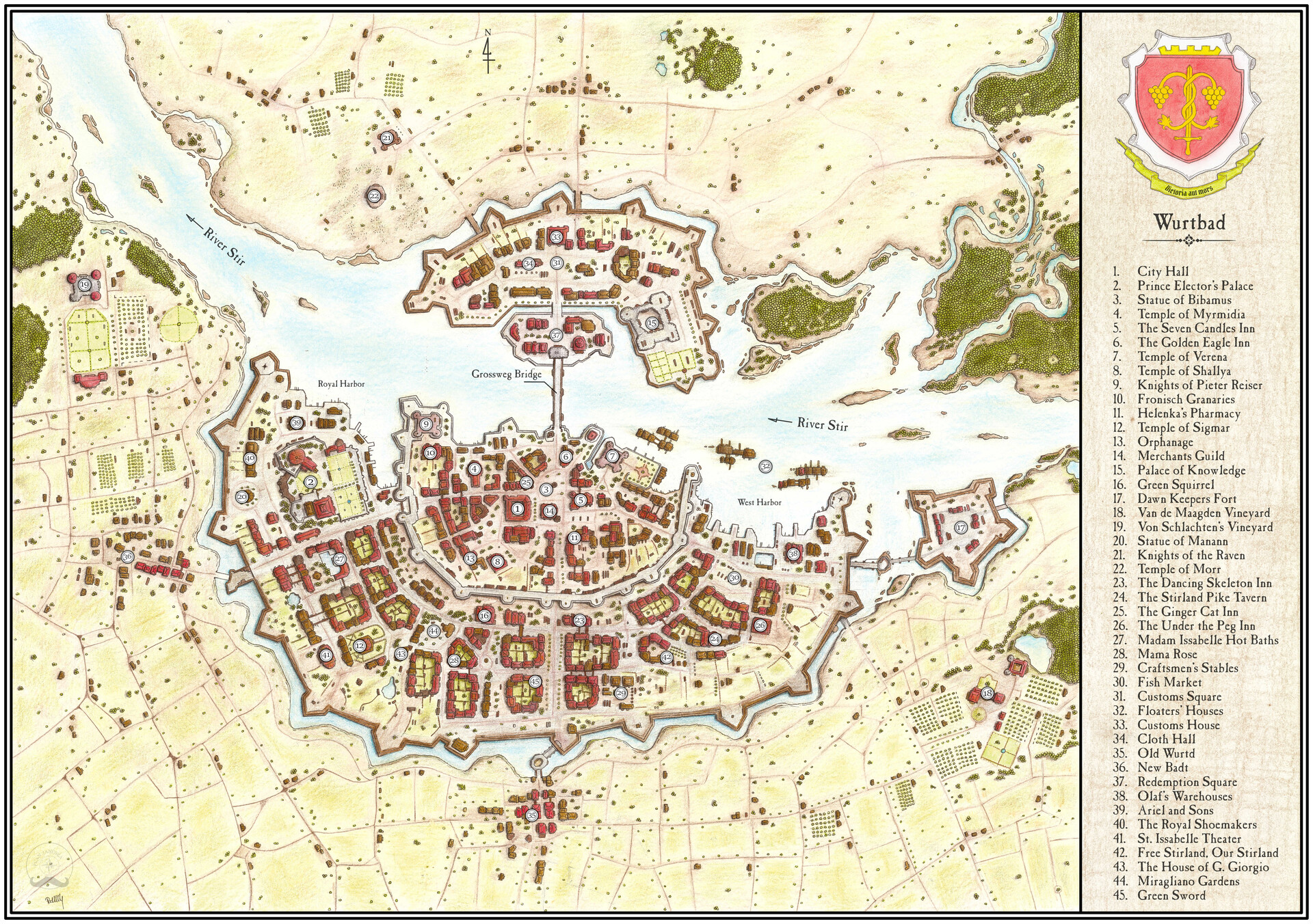 ArtStation - Wurtbad city map - Warhammer fantasy