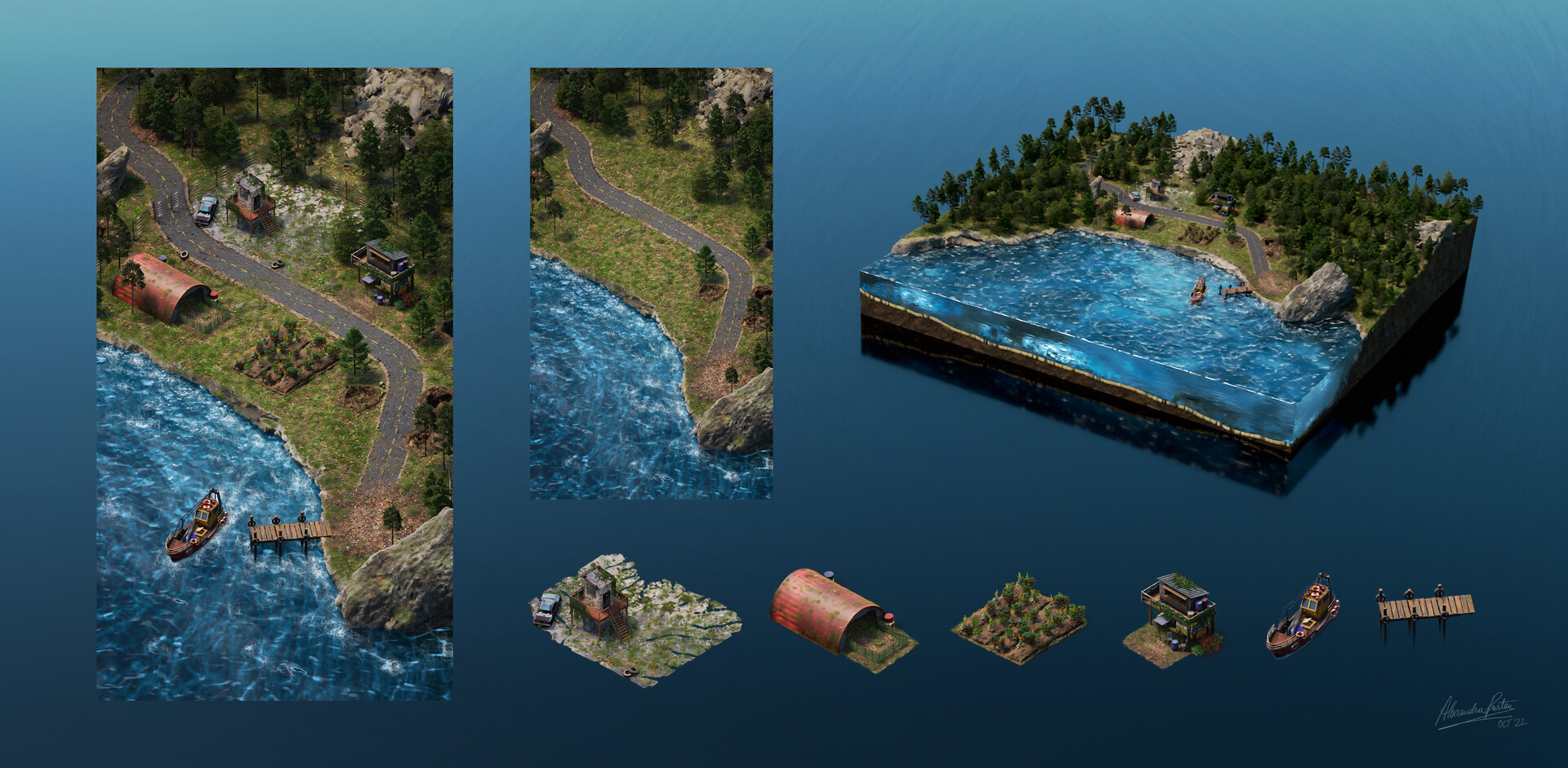 ArtStation - Mobile Game Environment Scene