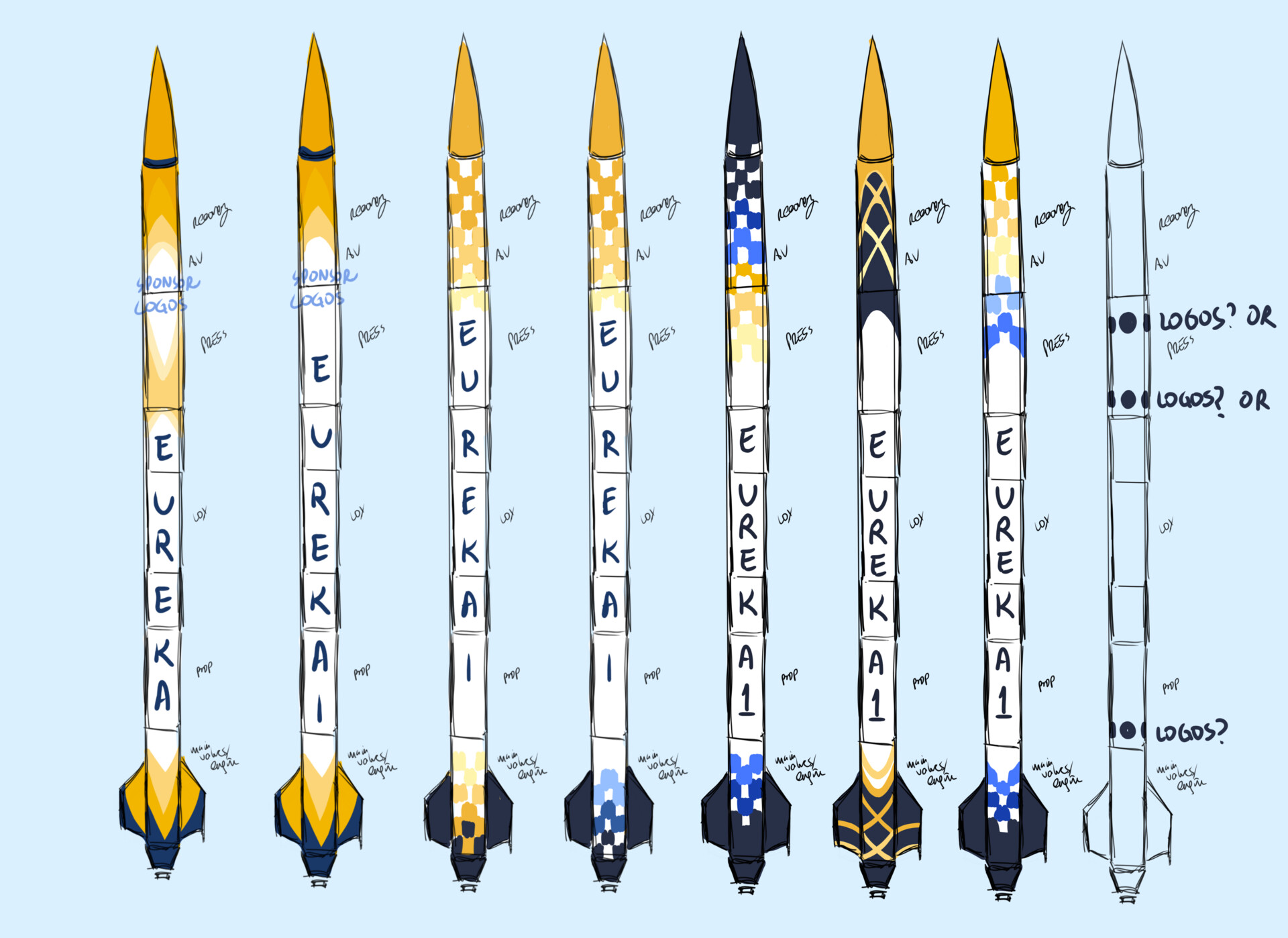 ArtStation - [Space Enterprise at Berkeley] Eureka-1 Rocket Livery