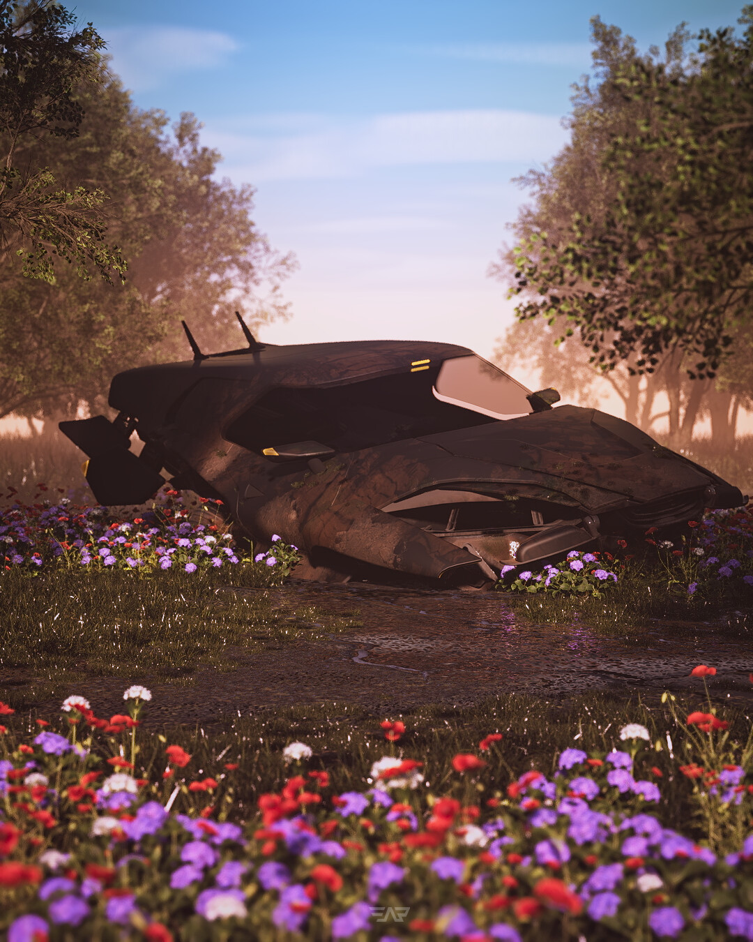 ArtStation - Abandoned Hover Car