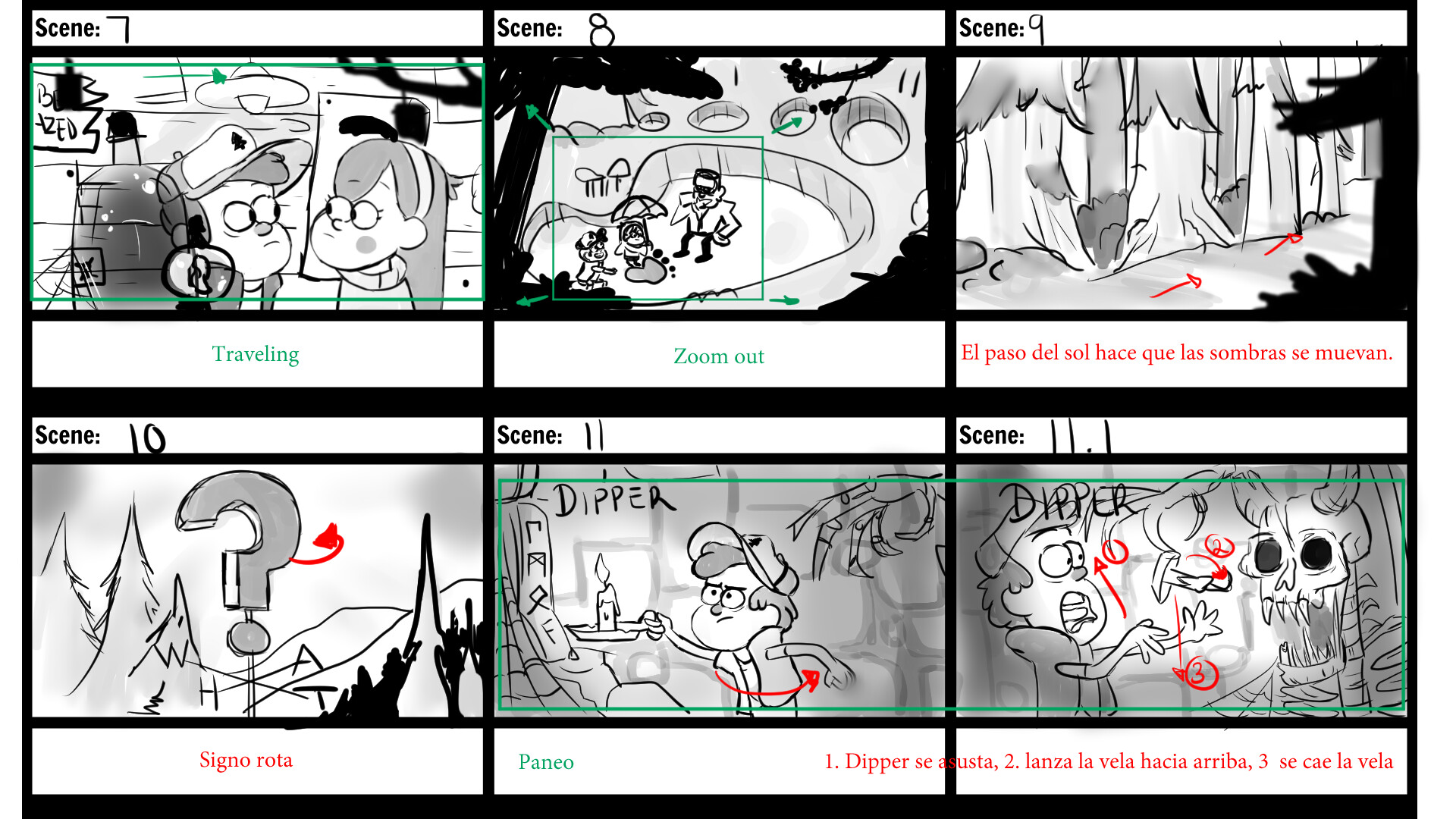 Study: Gravity Falls Intro Storyboard by Ari Ortega — ProUser.Me