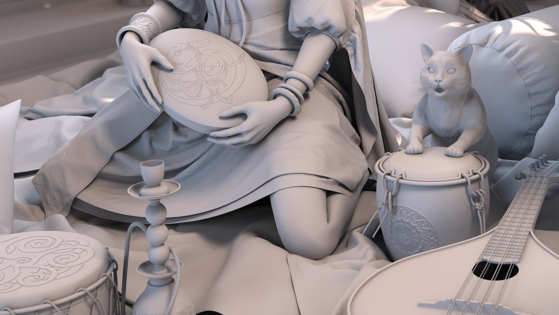 巧课力 CGmomo - 【学生作品】郭斌 --《慵懒午后》