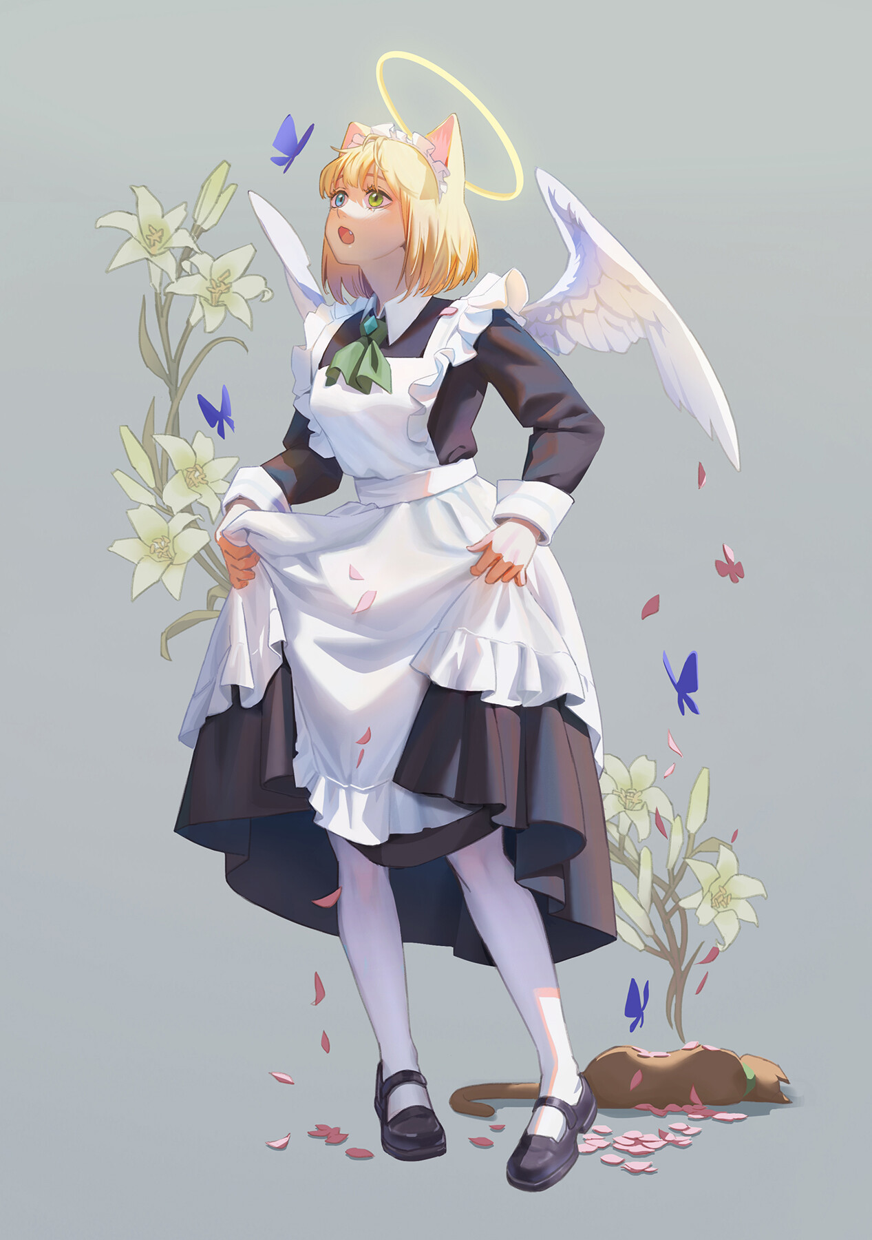 ArtStation - cat maid 猫女仆