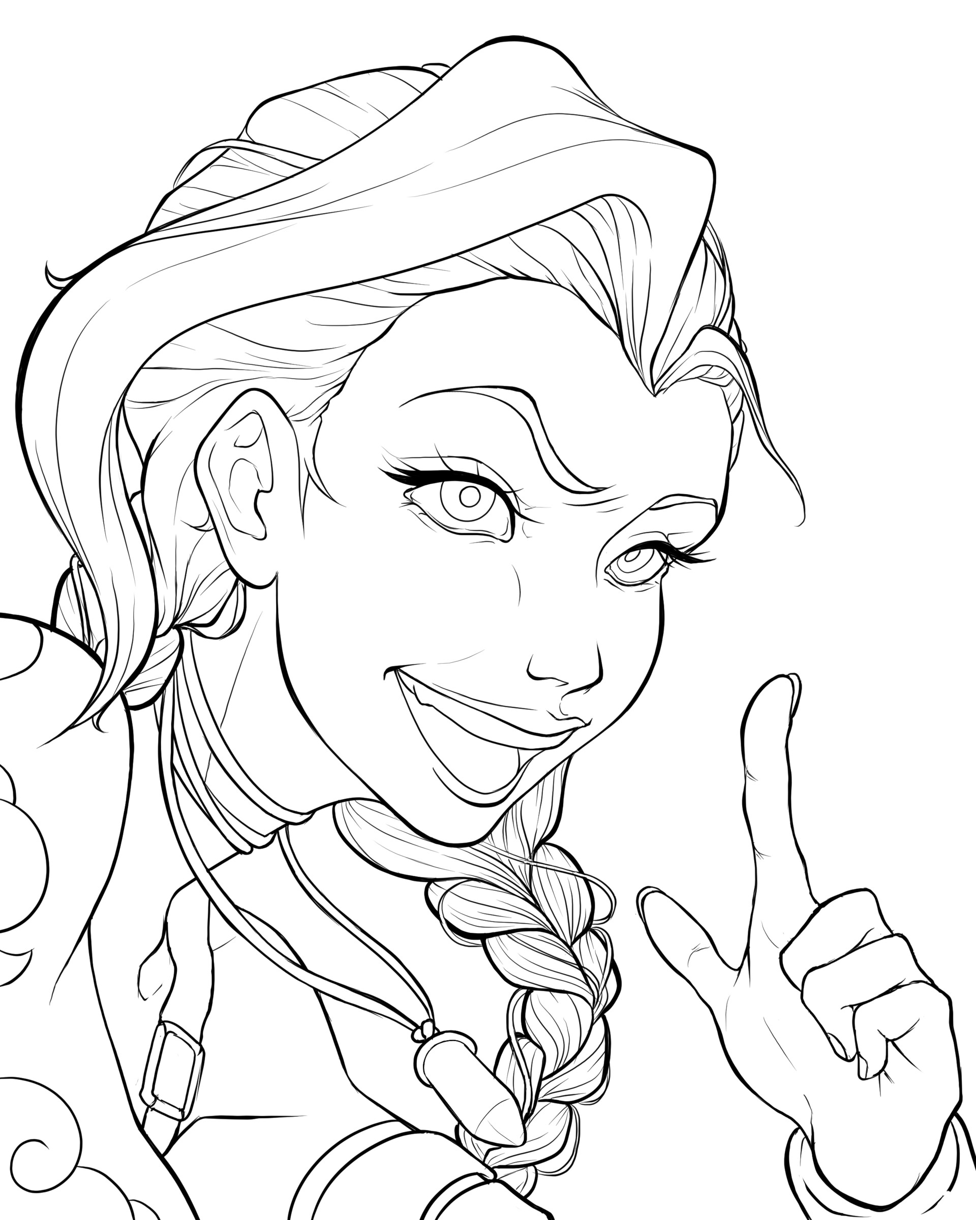 Disney Punk Princesses Coloring Pages