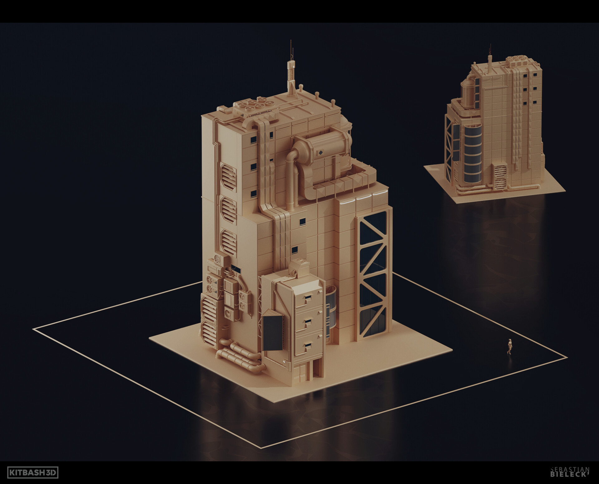 Sebastian Bielecki - Cyberpunk Kitbash3d Set