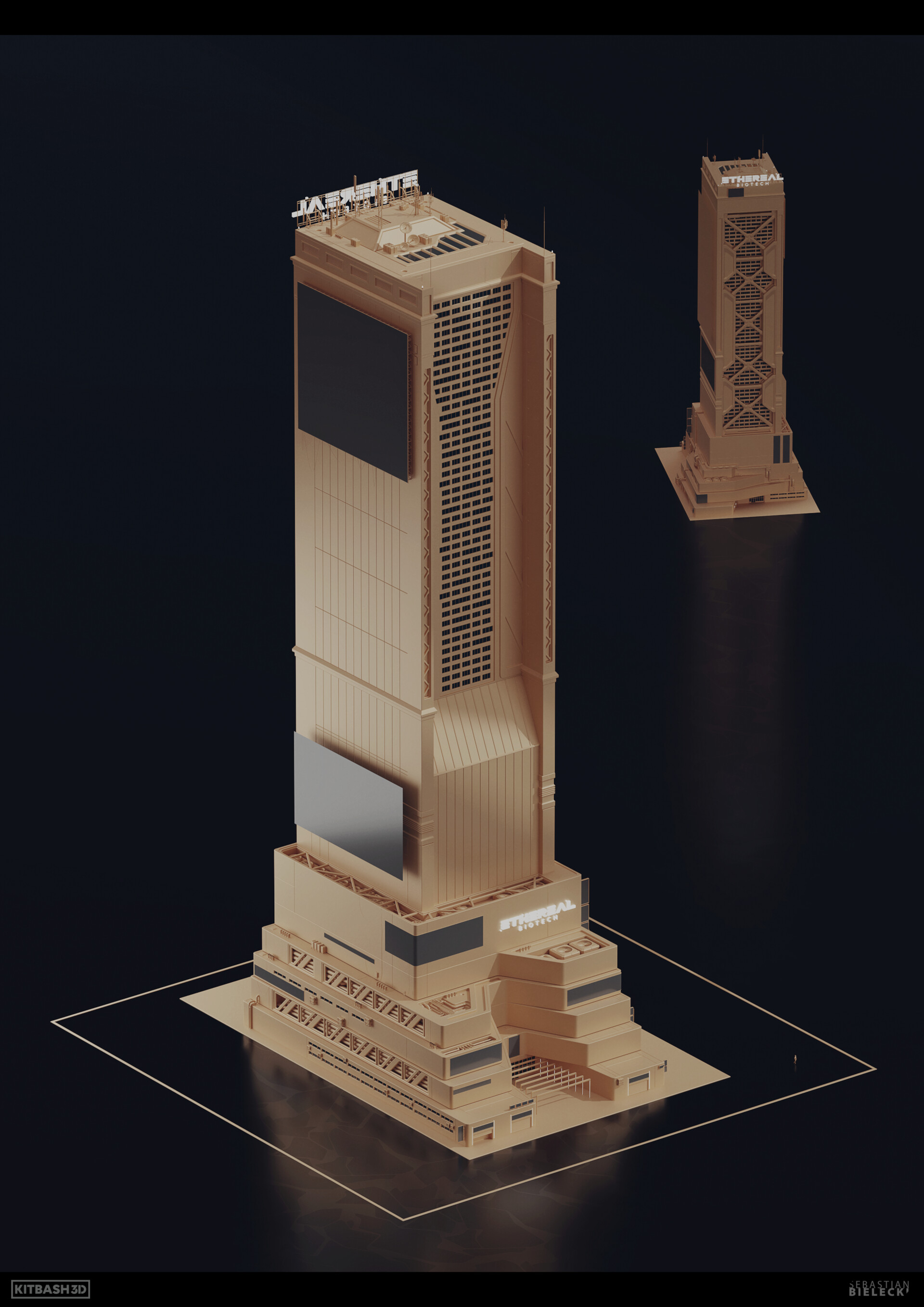 Sebastian Bielecki - Cyberpunk Kitbash3d Set