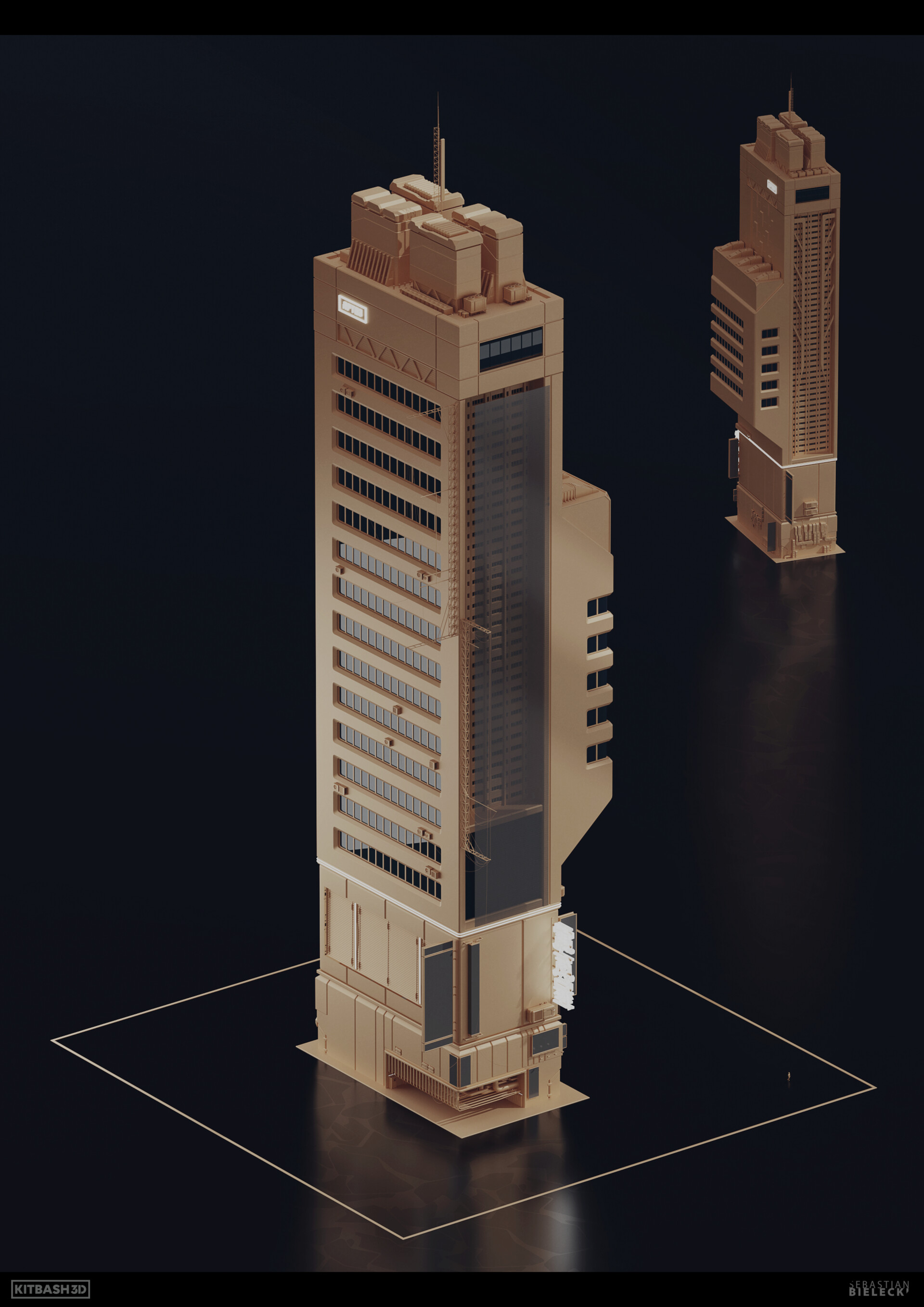 Sebastian Bielecki - Cyberpunk Kitbash3d Set