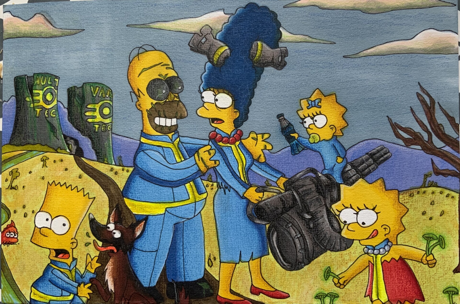 ArtStation - Simpsons VS Fallout