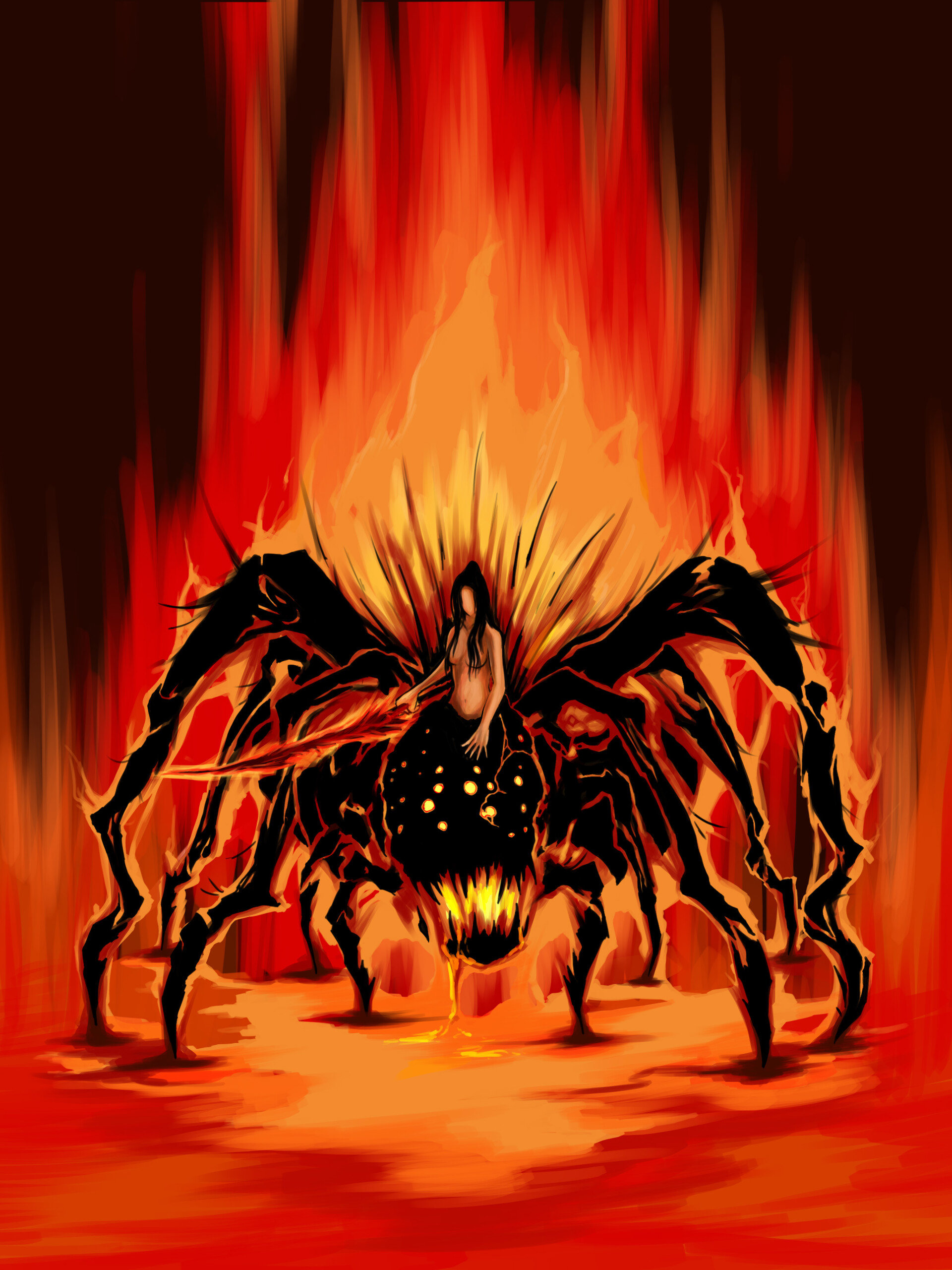 Artstation Soulstober Day 12 Chaos ~ Chaos Witch Quelaag