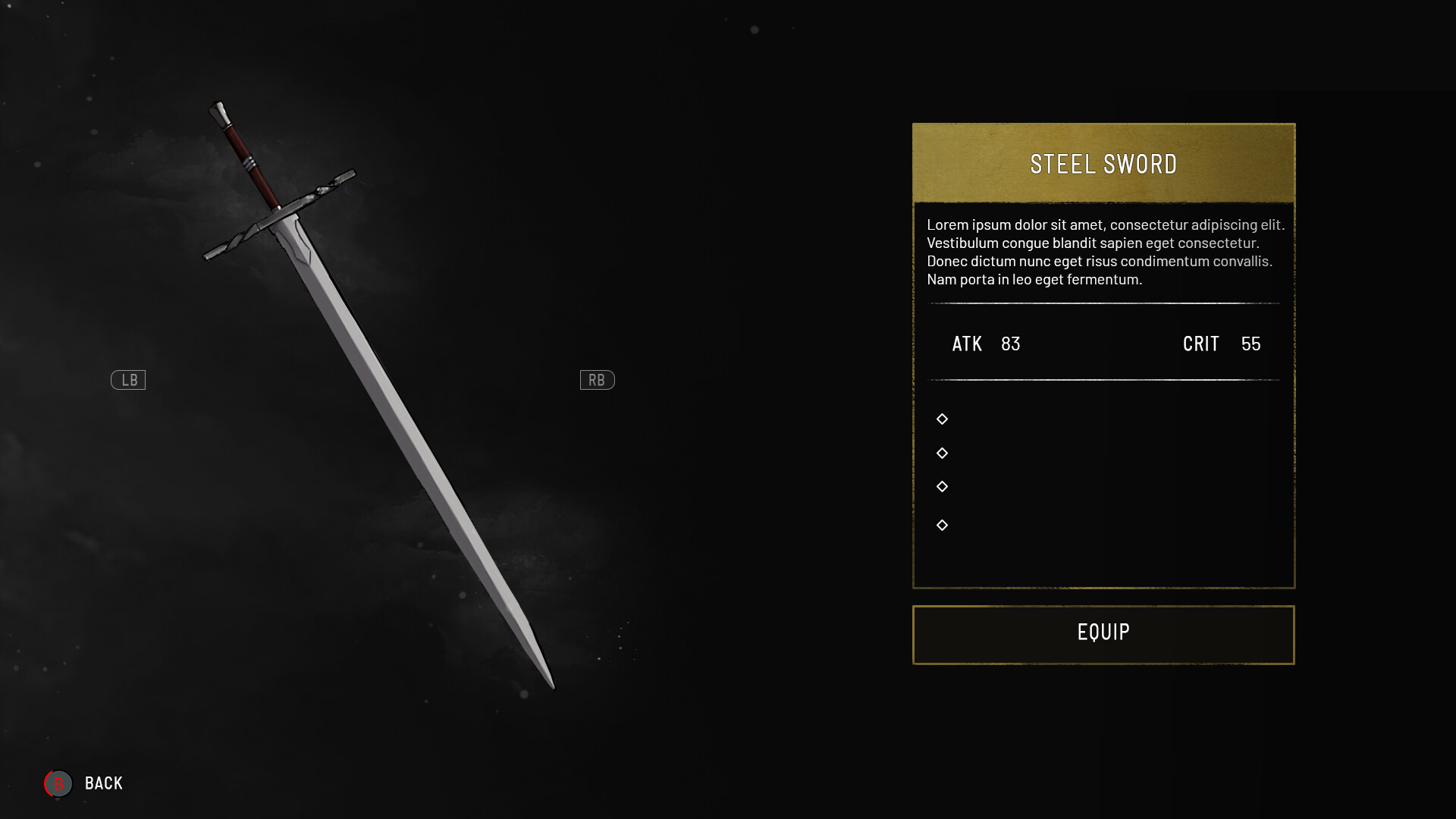 ArtStation - Weapon menu