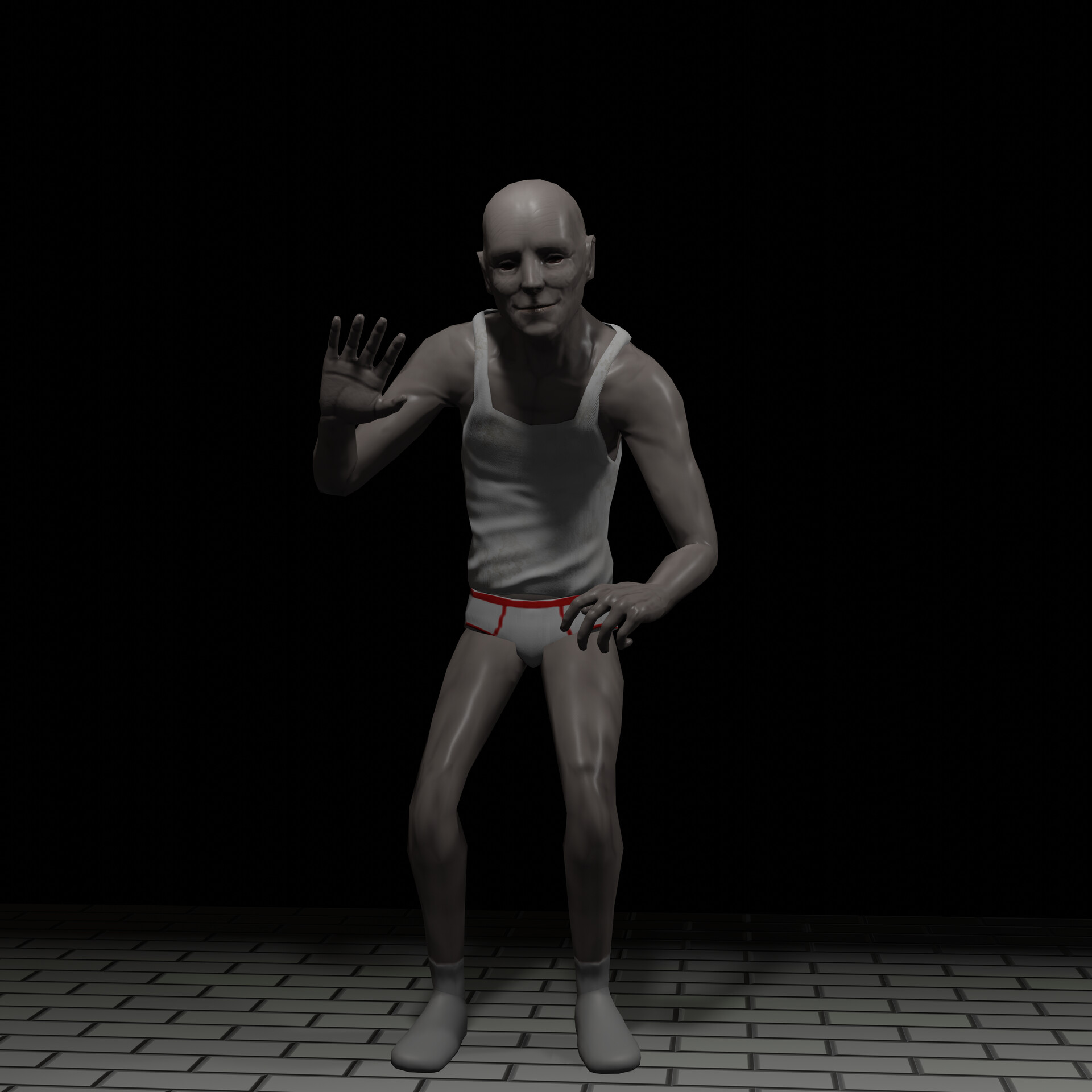 ArtStation - Creepy Eyeless Old Man