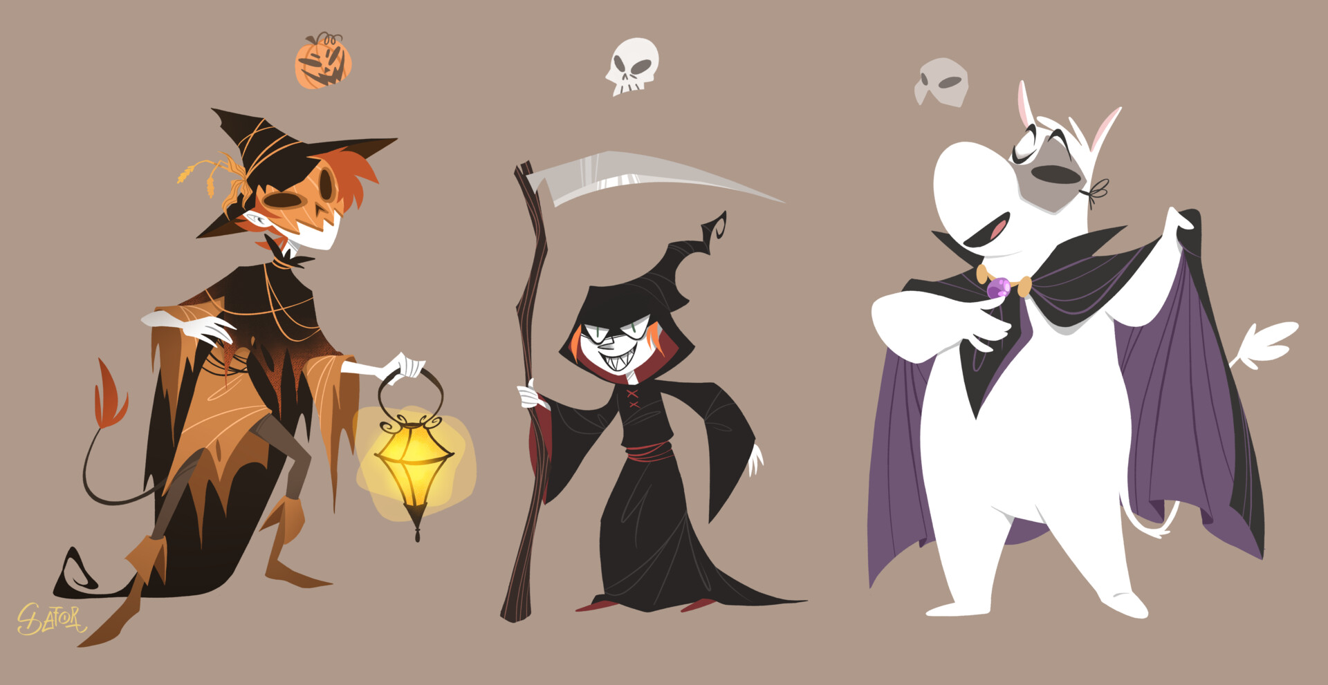 ArtStation - Moomins - Halloween in Moominvalley [Costumes concept art]