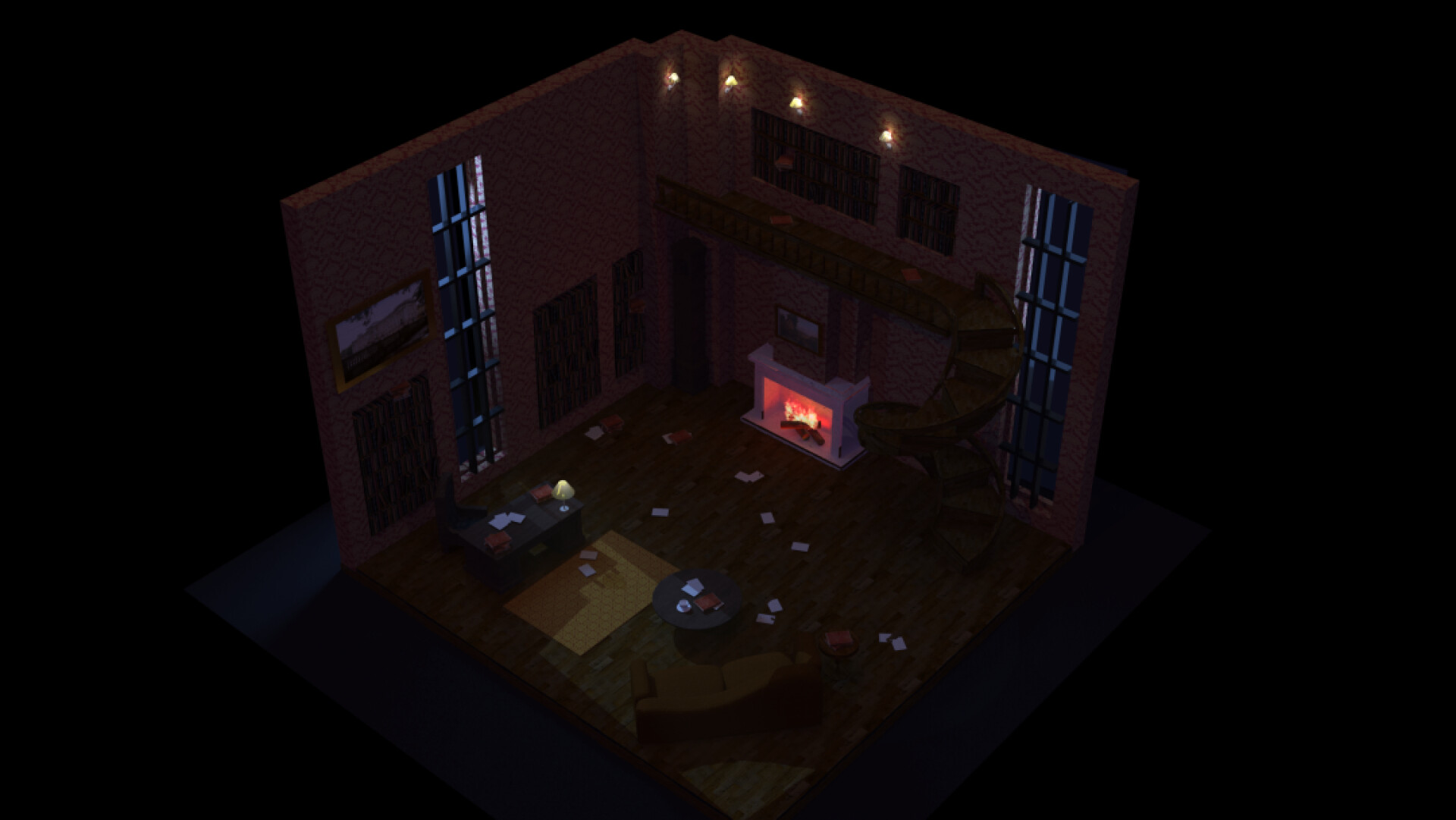 ArtStation - Isometric 3D room