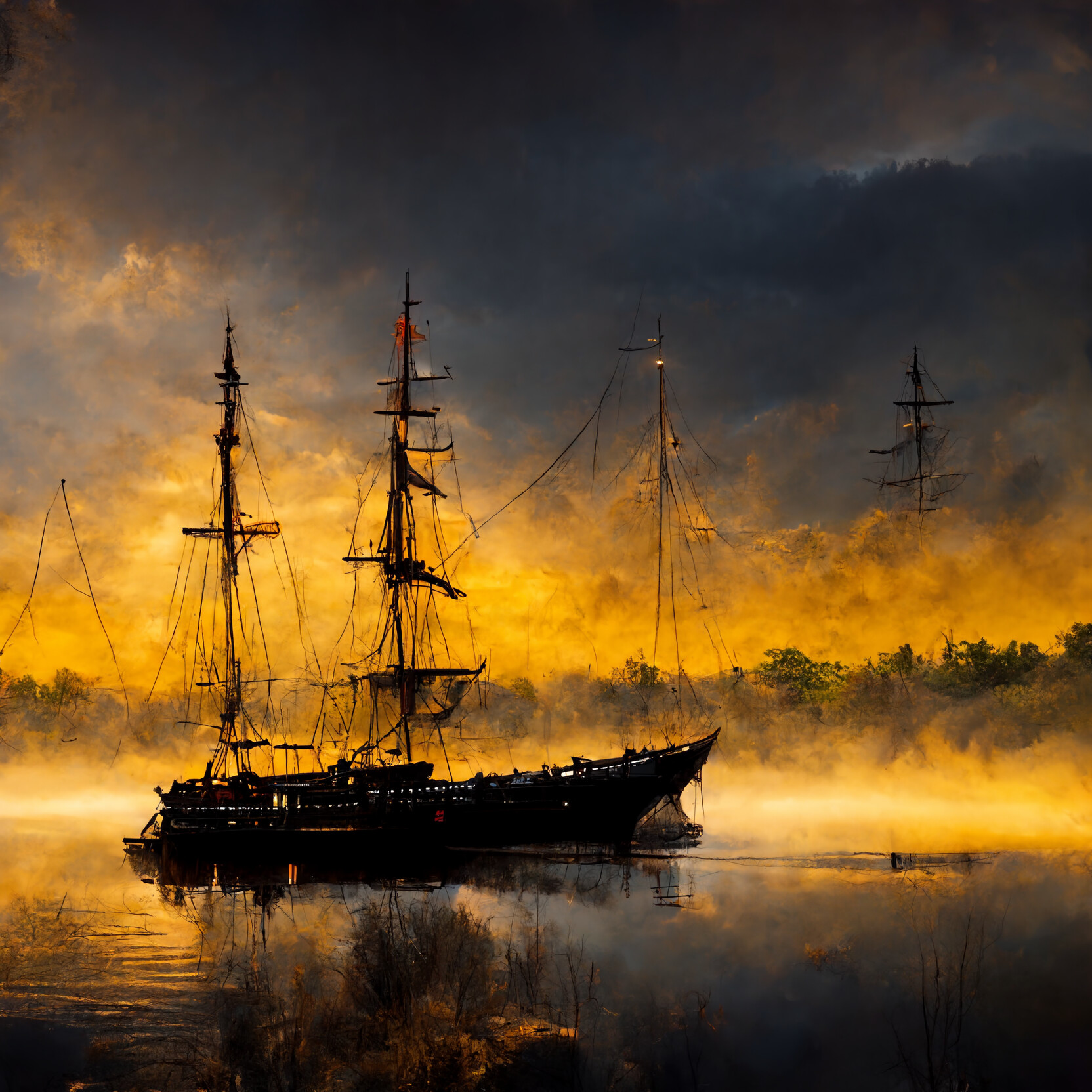 Roberto Mas - Black Pirates Ships