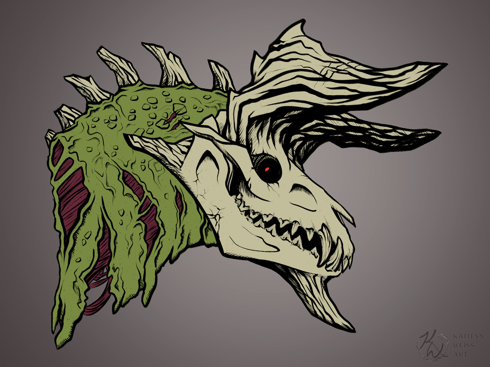 how to draw a zombie dragon