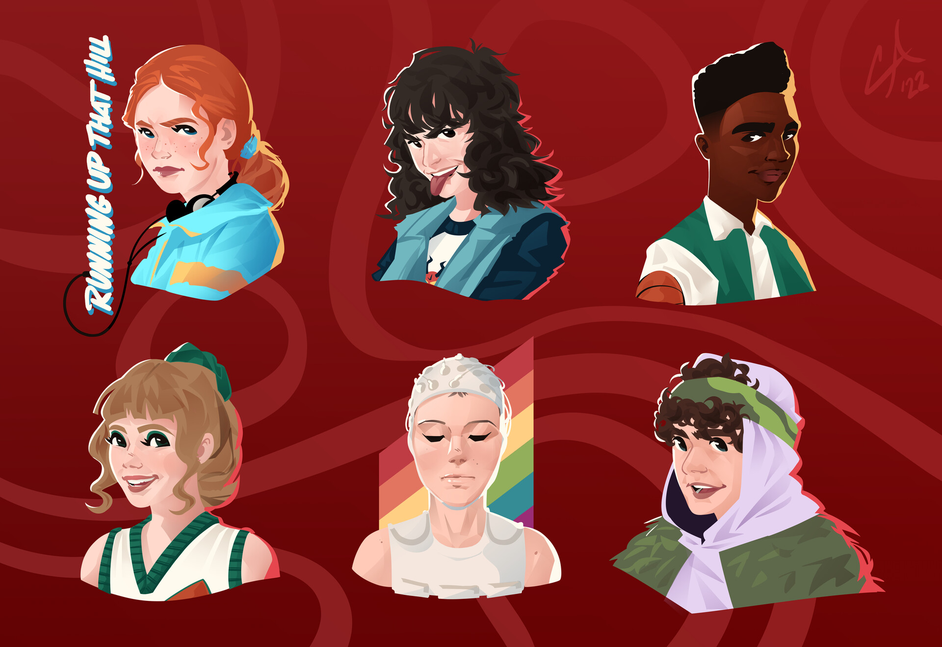 ArtStation - Stranger Things Sticker Designs