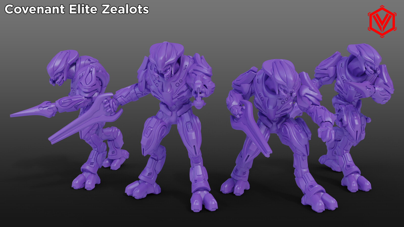 Vincent Colborn - Elite Zealot Set - Halo Fan Miniature Sculpt