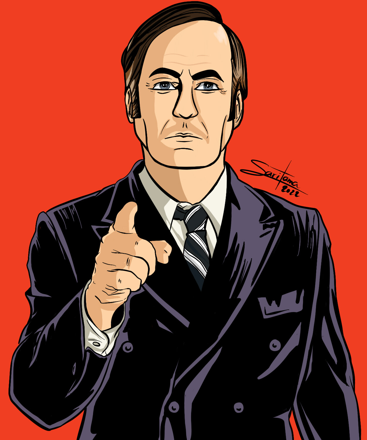 ArtStation - Saul Goodman Illustration