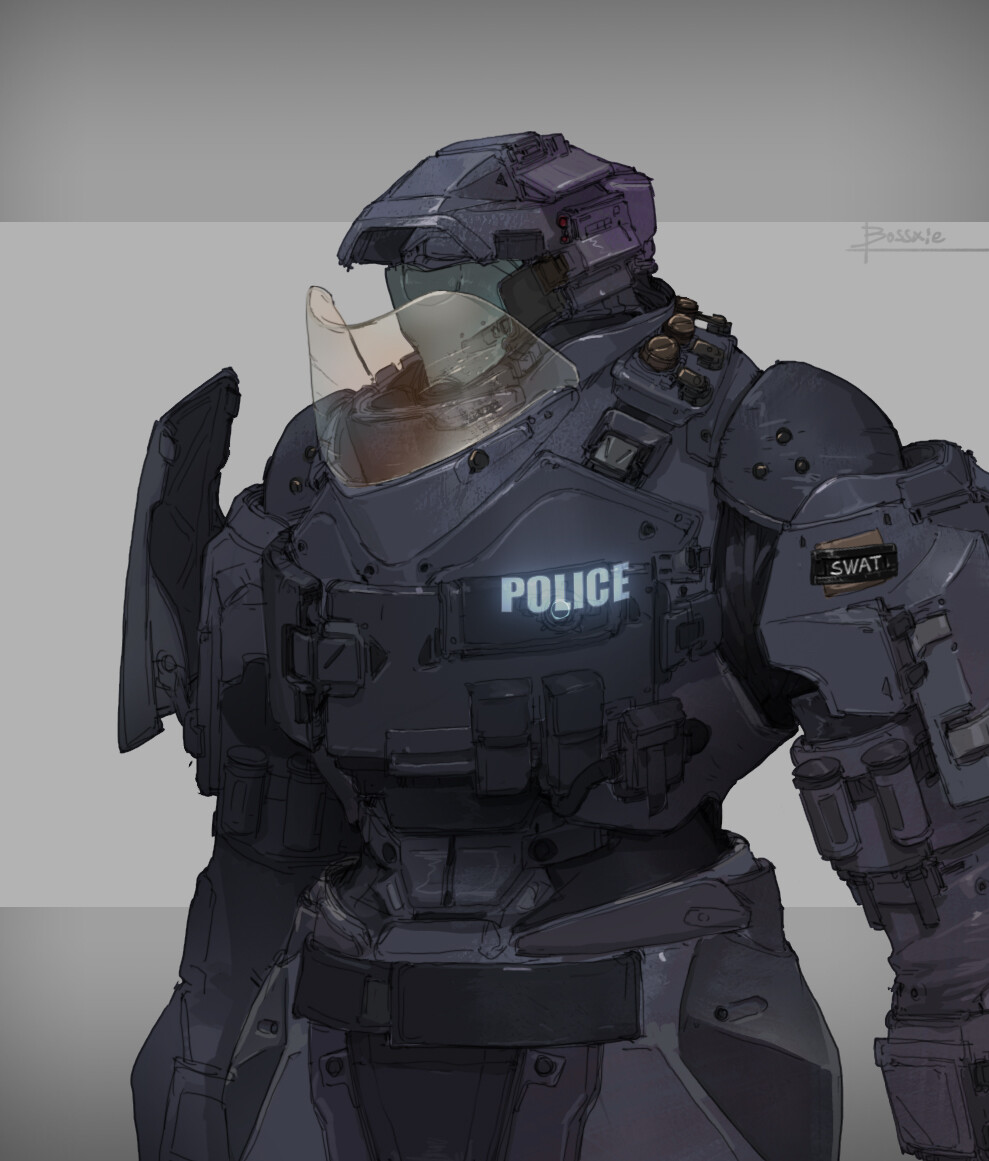 Bossxie - SWAT Science fiction concept design