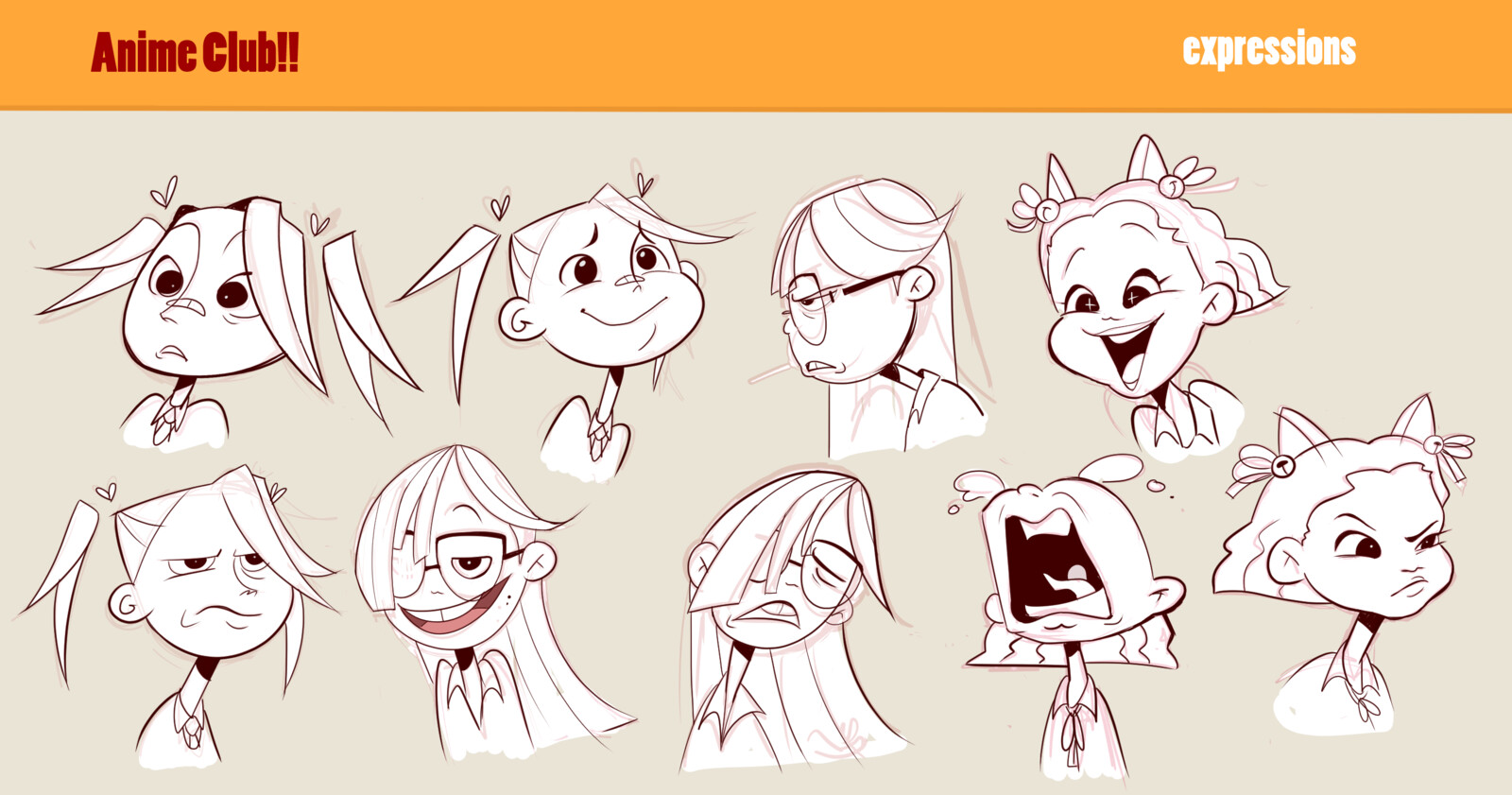 Julienne Lee - expression sheets