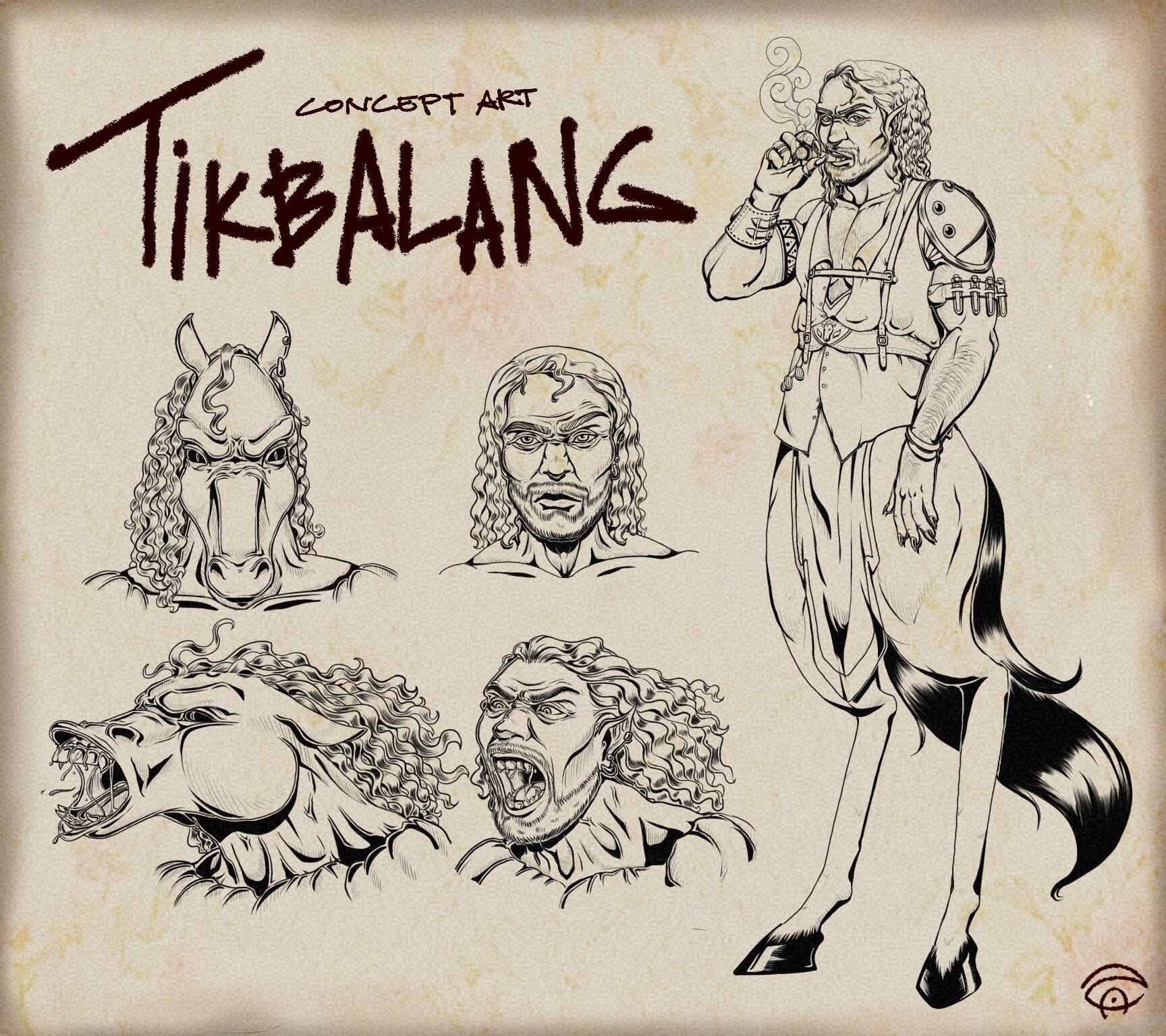 ArtStation - Tikbalang (Philippine Mythological Creature) Concept Art