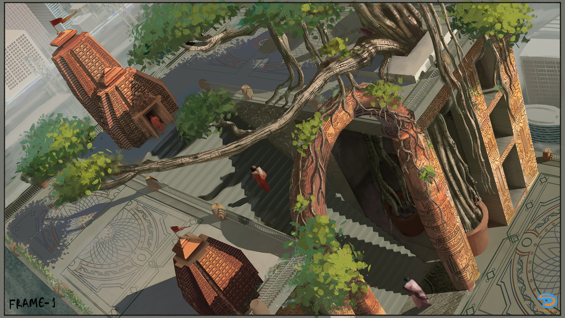 ArtStation - CONCEPT ART : Rooftop Temple