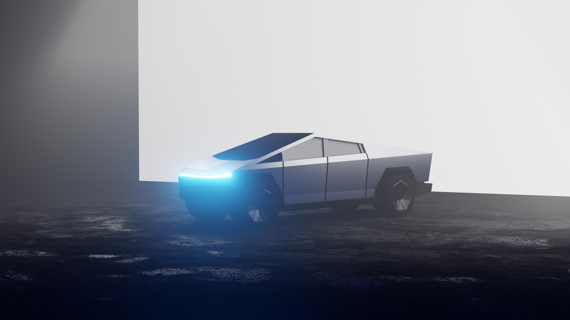 ArtStation - Cybertruck Tesla - Low Poly в Blender