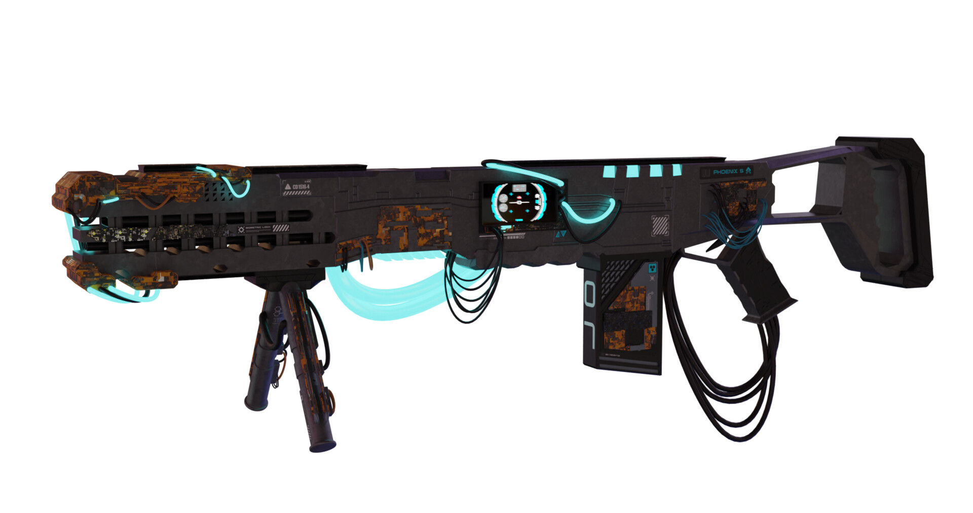 ArtStation - Cyberpunk "Pho3nix 5" Rifle