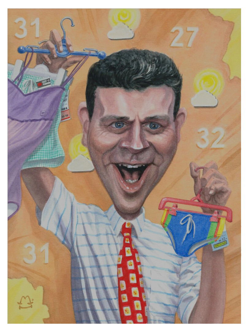 ArtStation - Weatherman Frank Deboosere caricature