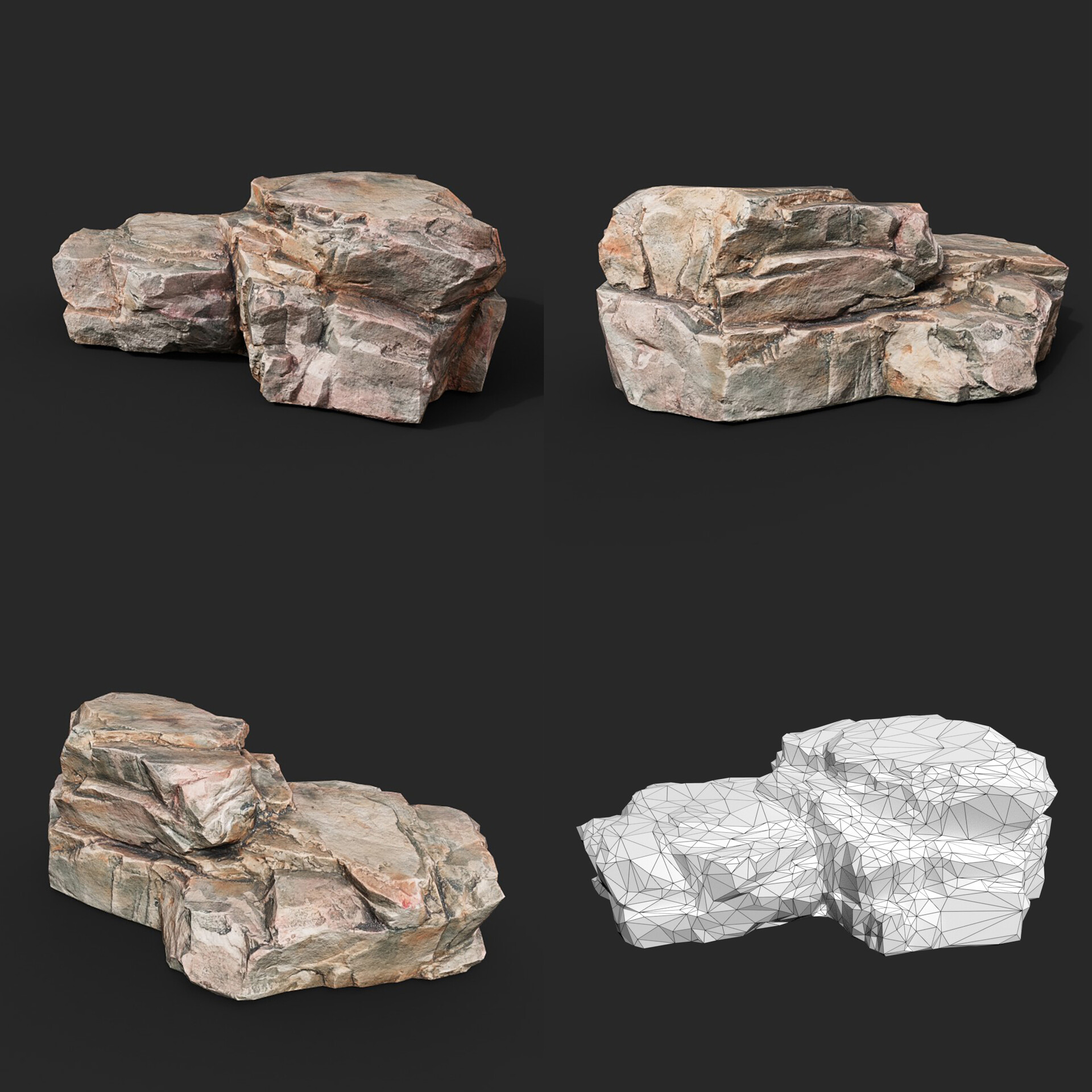 3D Models by 3D Landscape - Sharp Rock Formation 221104 - Ultra HD 16K ...