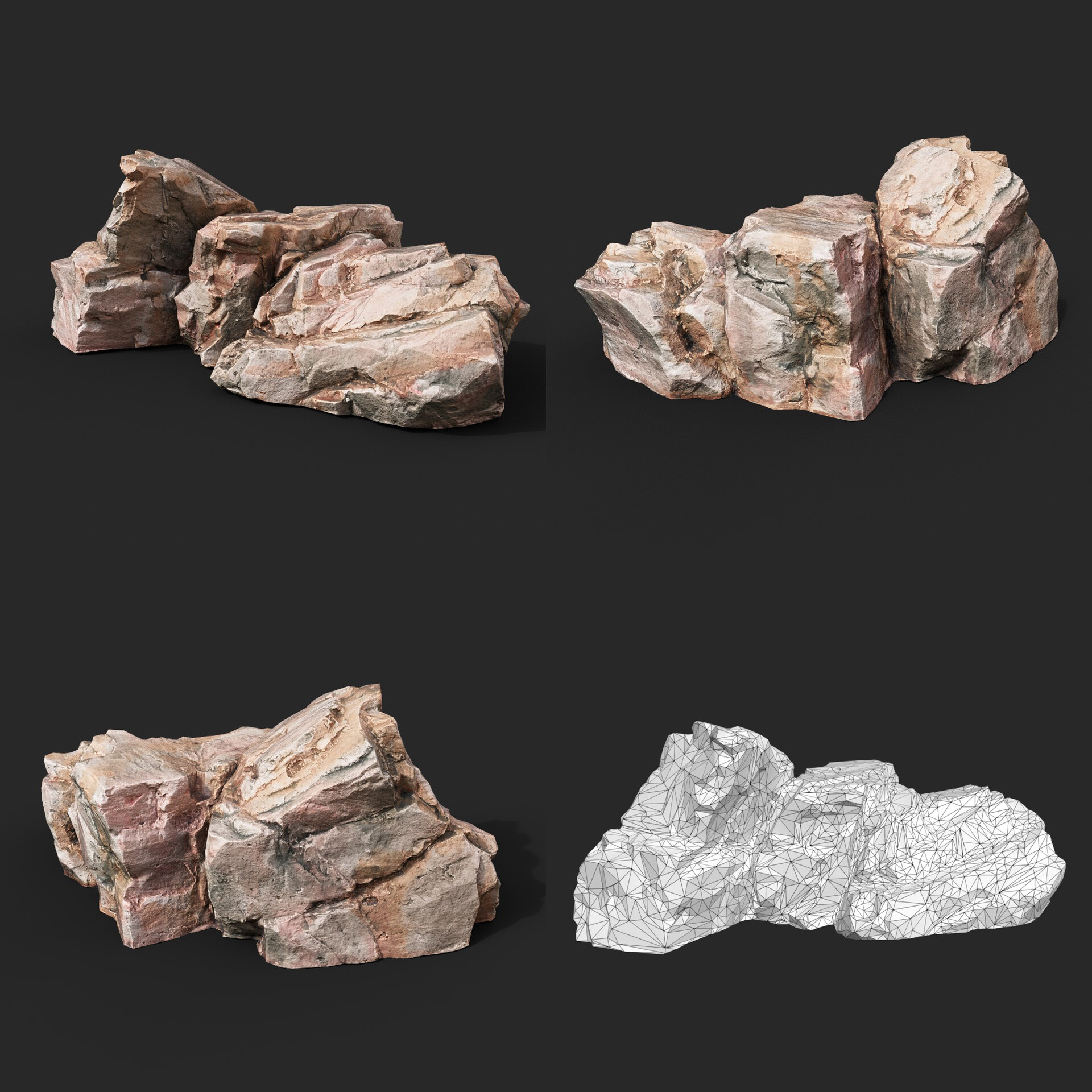 3D Models by 3D Landscape - Sharp Rock Formation 221104 - Ultra HD 16K ...