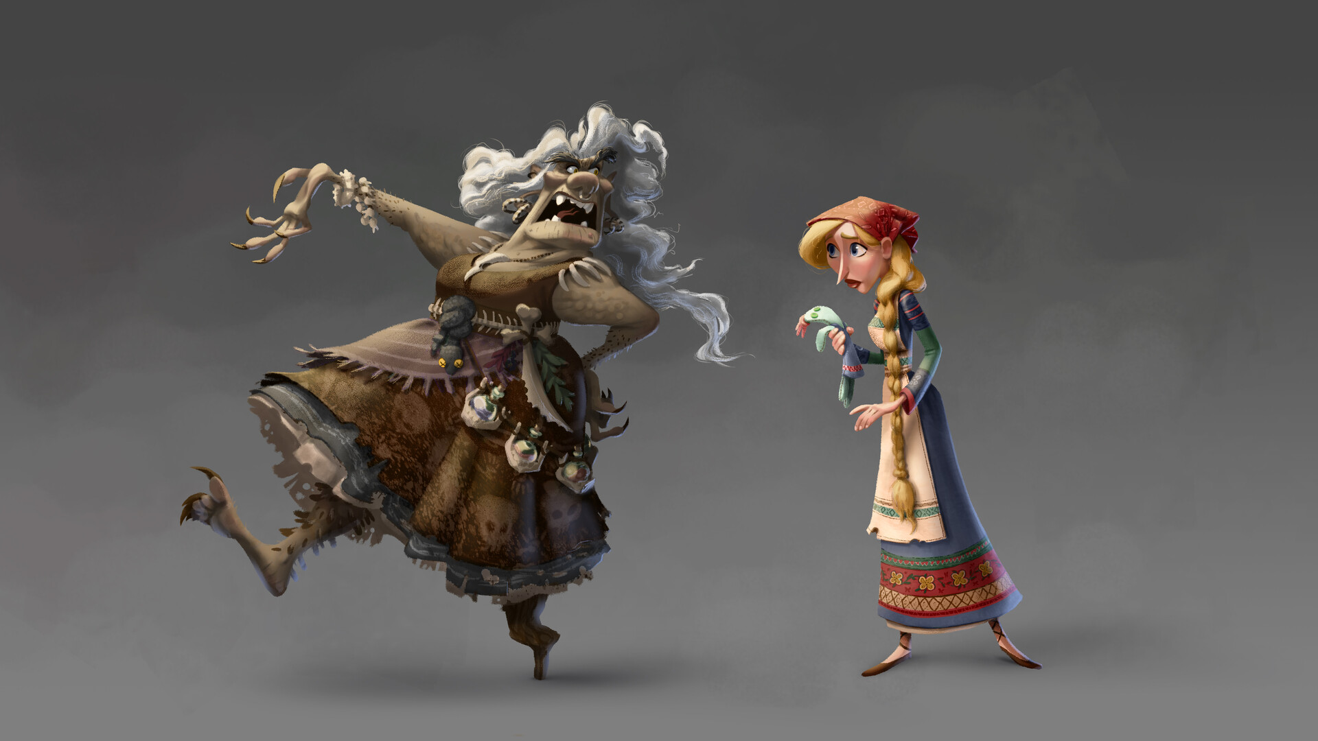 ArtStation - Baba Yaga and Vasilisa