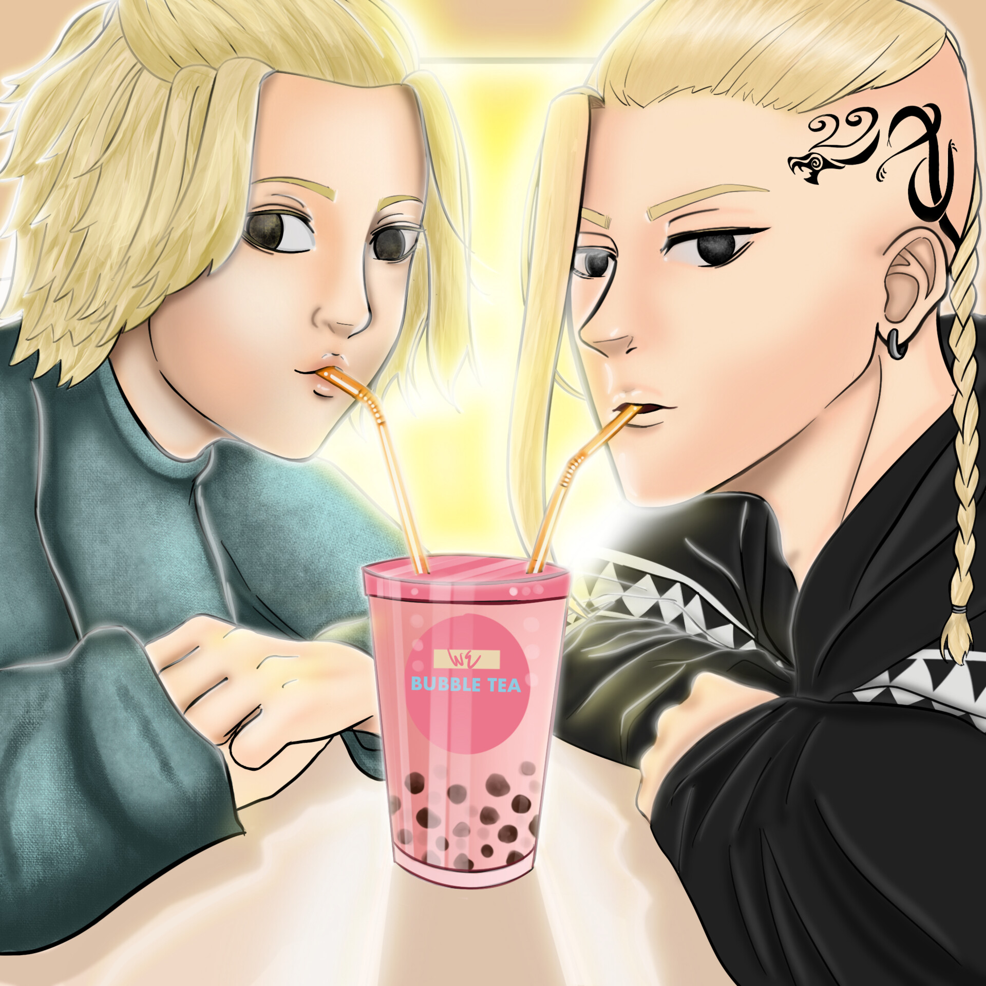 ArtStation - Mikey and Draken Bubble Tea